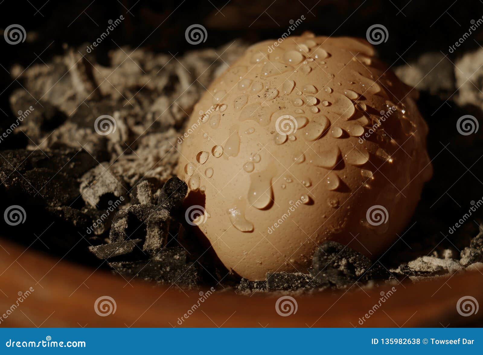 A yellowish egg on fire stock photo. Image of muffins - 135982638