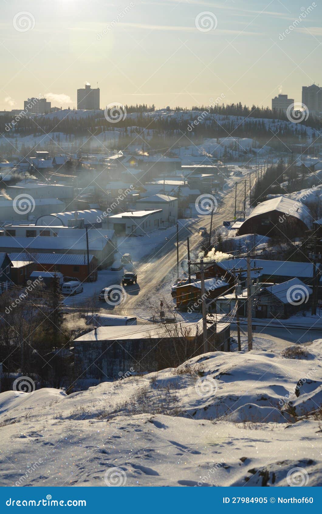 Yellowknife in the cold stock image. Image of yellowknife - 27984905