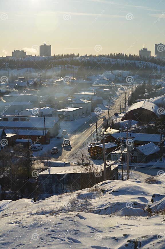 Yellowknife in the cold stock image. Image of yellowknife - 27984905