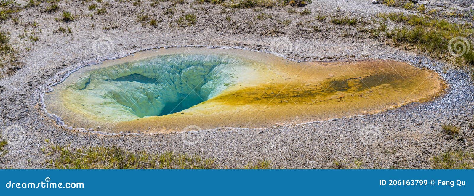 Yellowstone boiling spring stock image. Image of vivid - 206163799