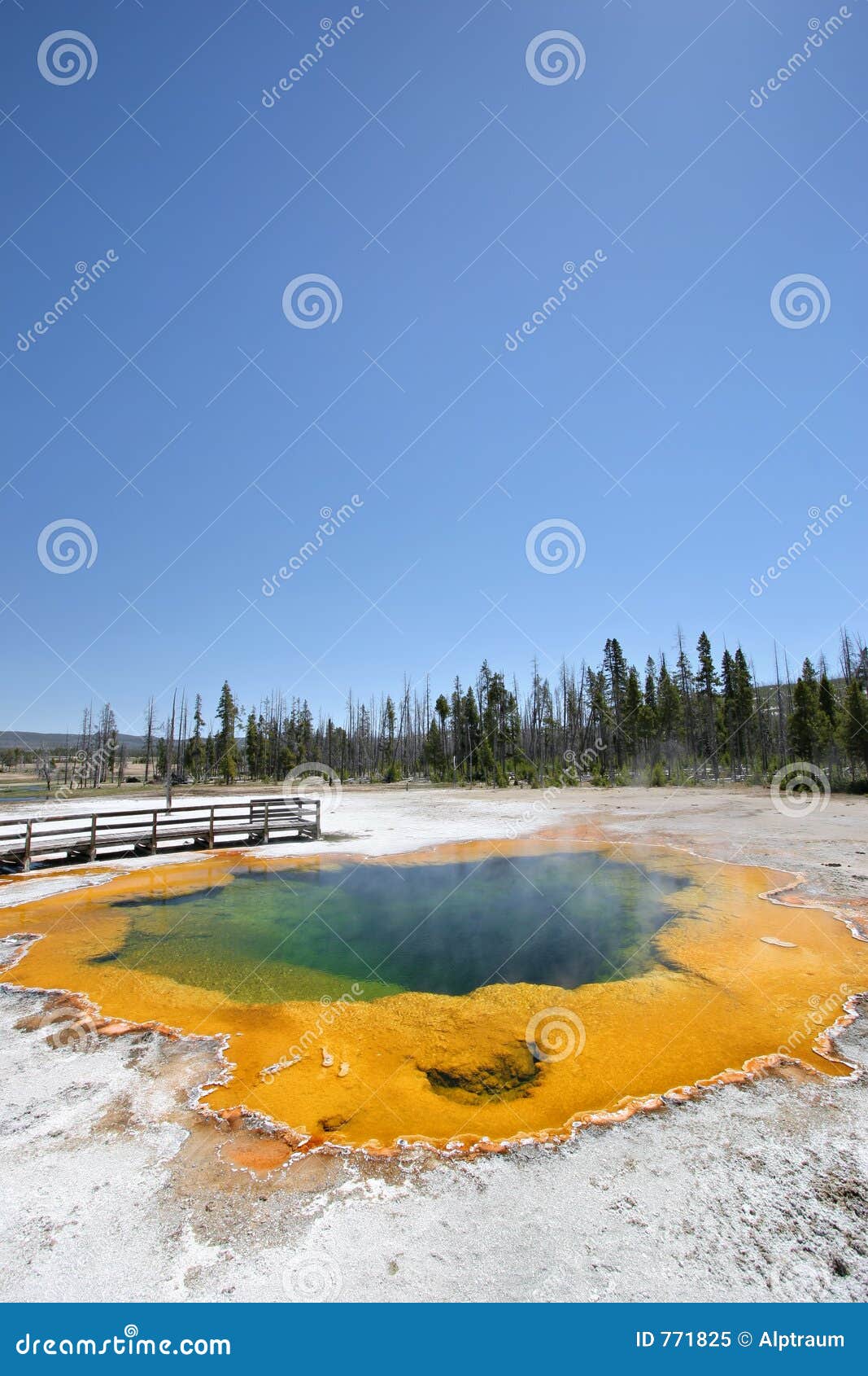 Yellowstone - Emerald Pool Hot Spring Stock Image - Image of spring ...