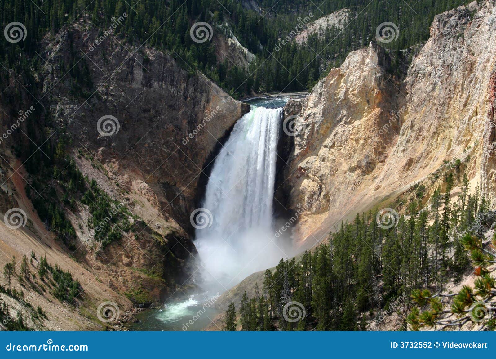 Yellowstone Fall stock photo. Image of journey, famous - 3732552