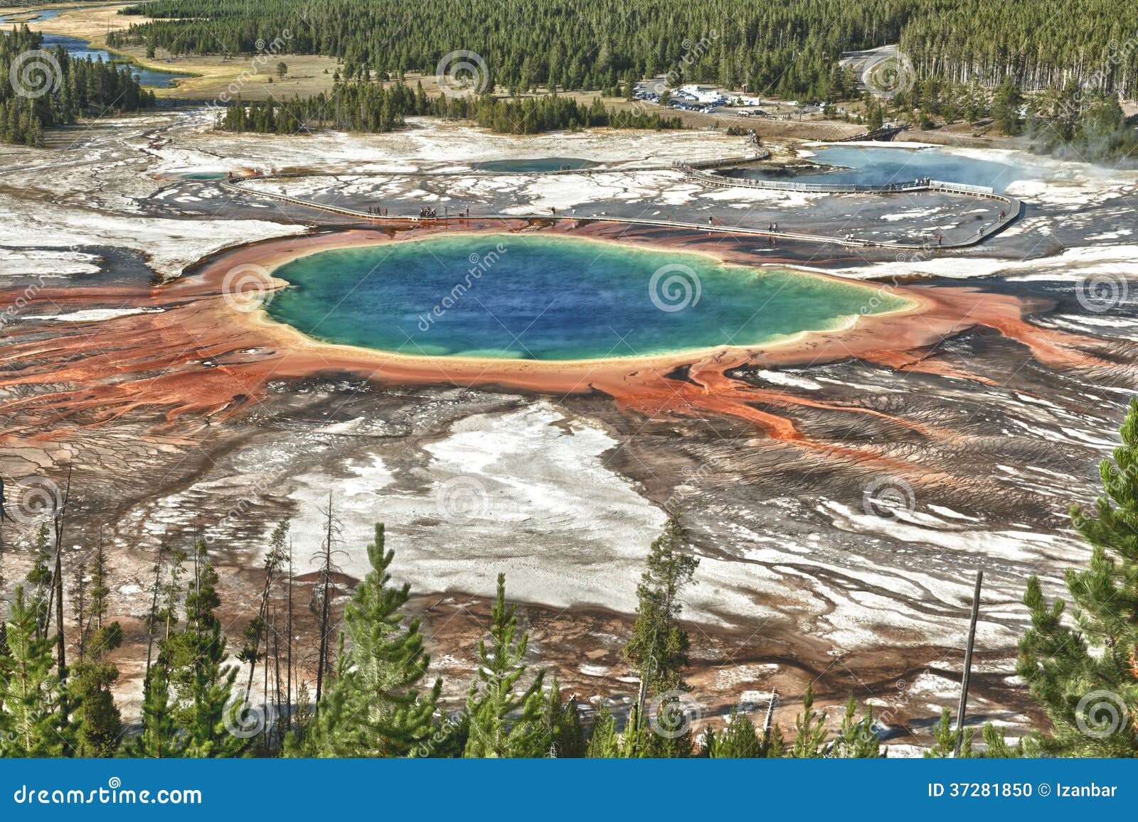 Yellowstone`s Grand Loop Road Passes Through The Golden Gate Surrounded ...