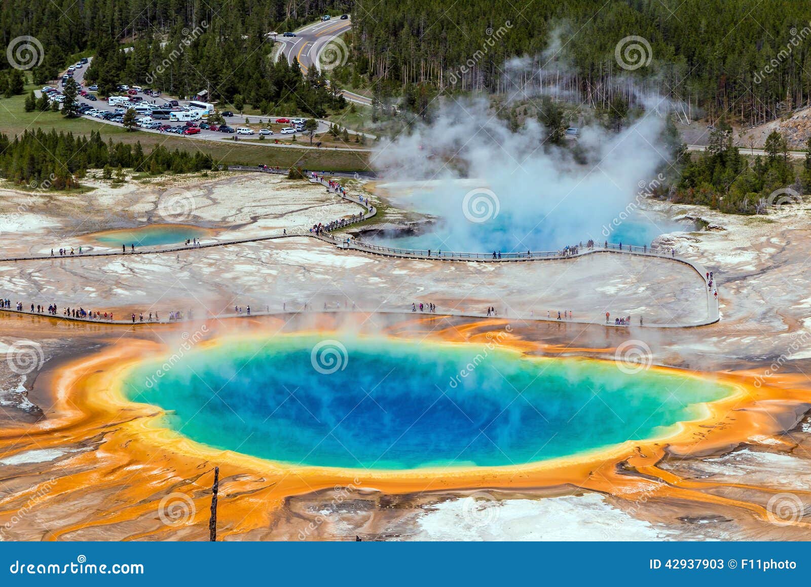 Grand Prismatic Spring. Yellowstone National Park. Royalty-Free Stock ...