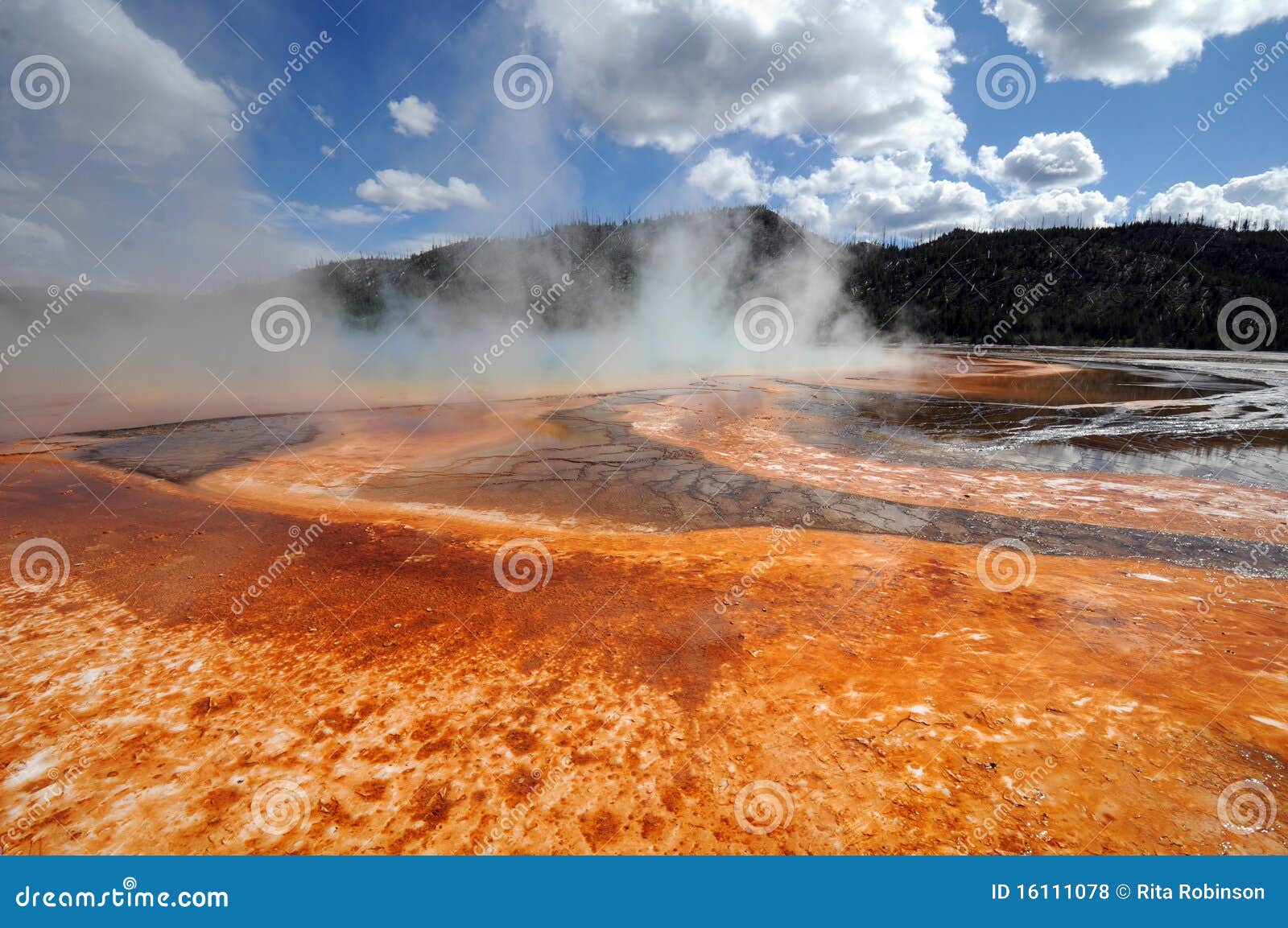 Yellowstone hot color stock photo. Image of landscape - 16111078