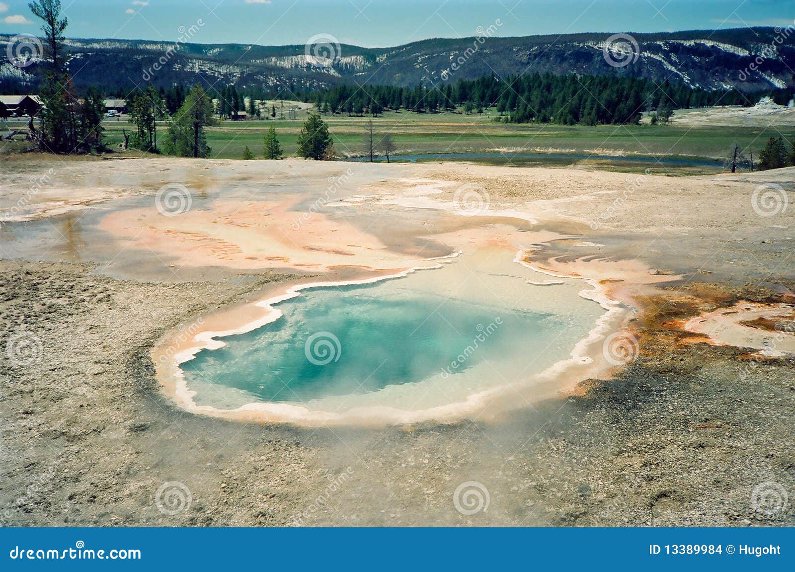 Yellowstone Hot Spring stock photo. Image of thermal - 13389984