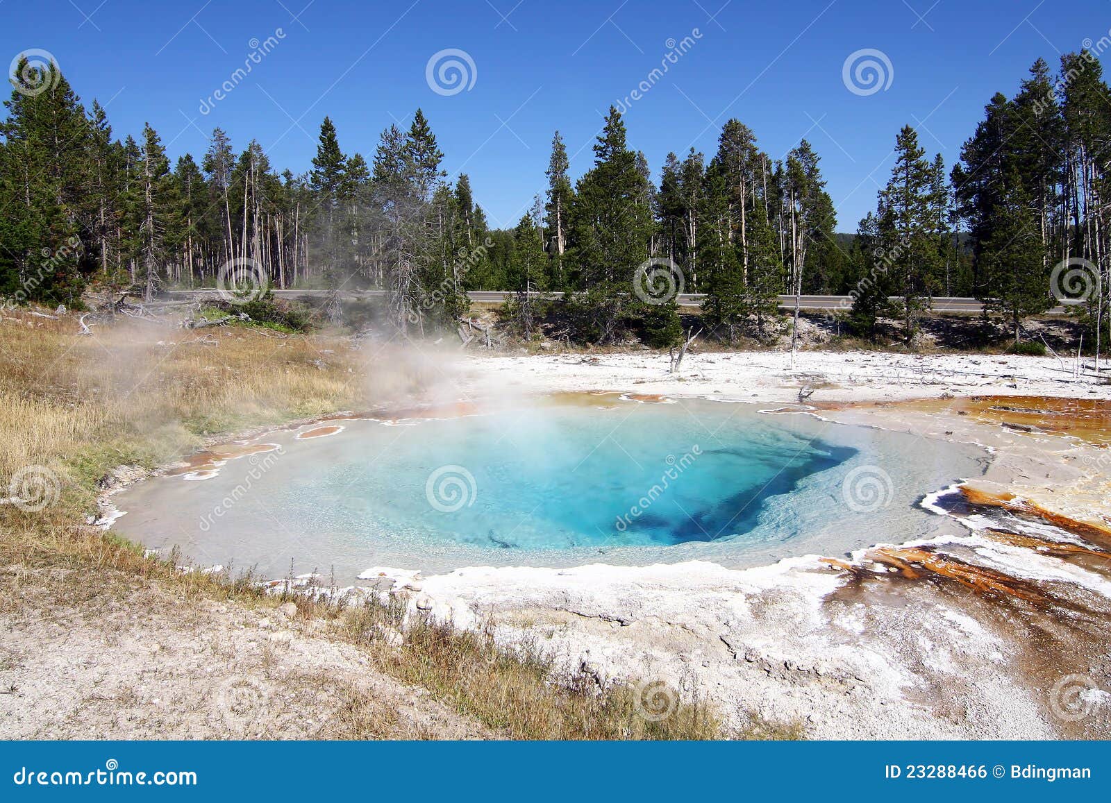 Yellowstone Hot Spring stock photo. Image of mineral - 23288466