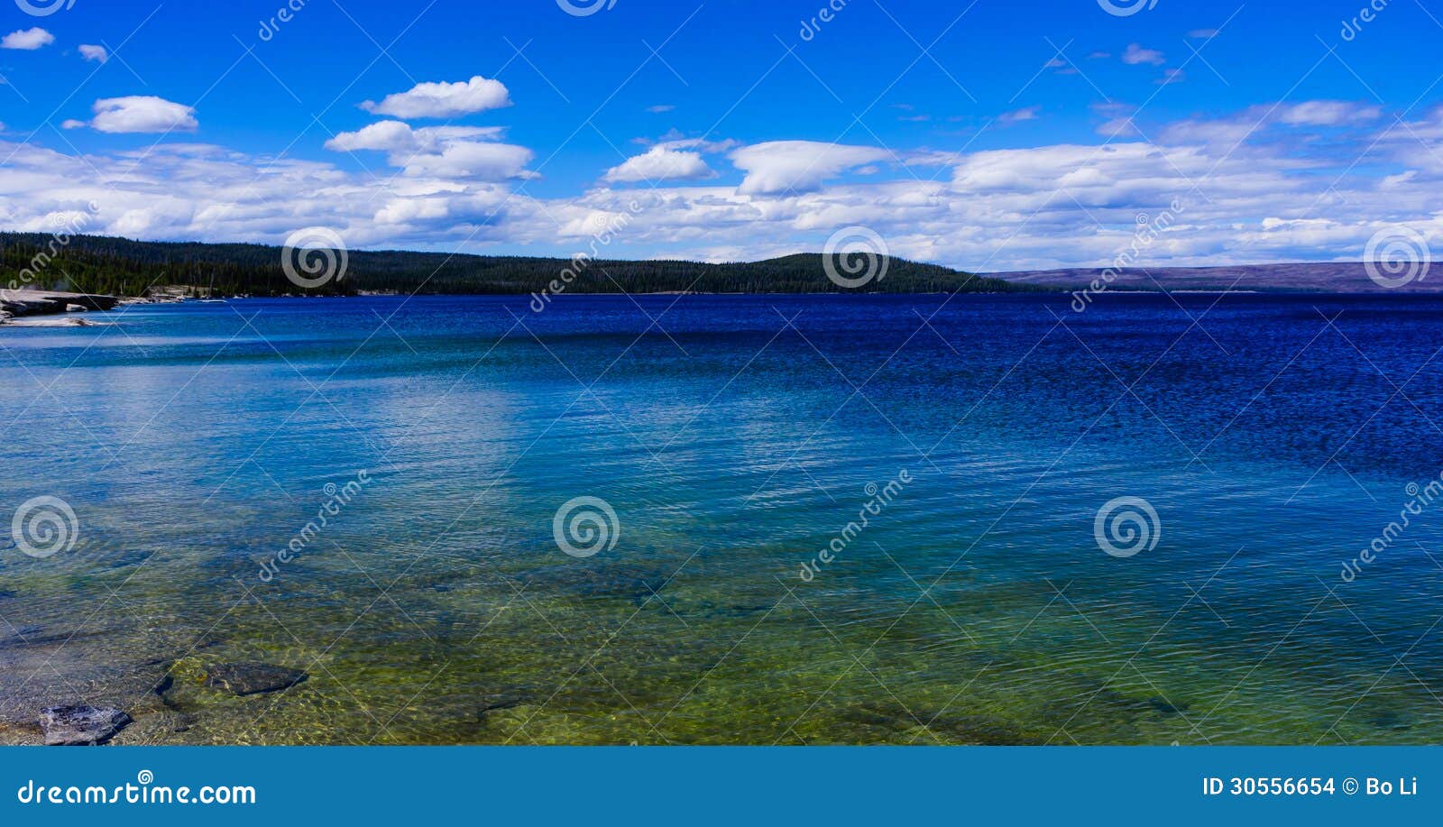 Yellowstone Lake of Yellowstone Park Stock Photo - Image of lake ...