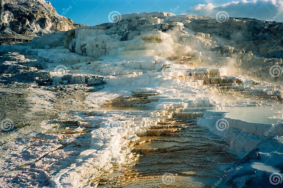 Yellowstone Minerva Terrace Stock Photo - Image of park, crater: 13287698