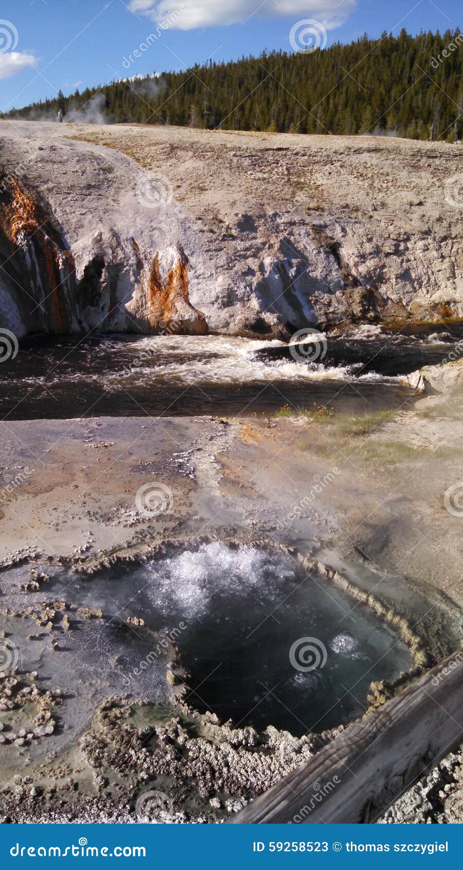 Yellowstone stock image. Image of rock, kettle, formation - 59258523