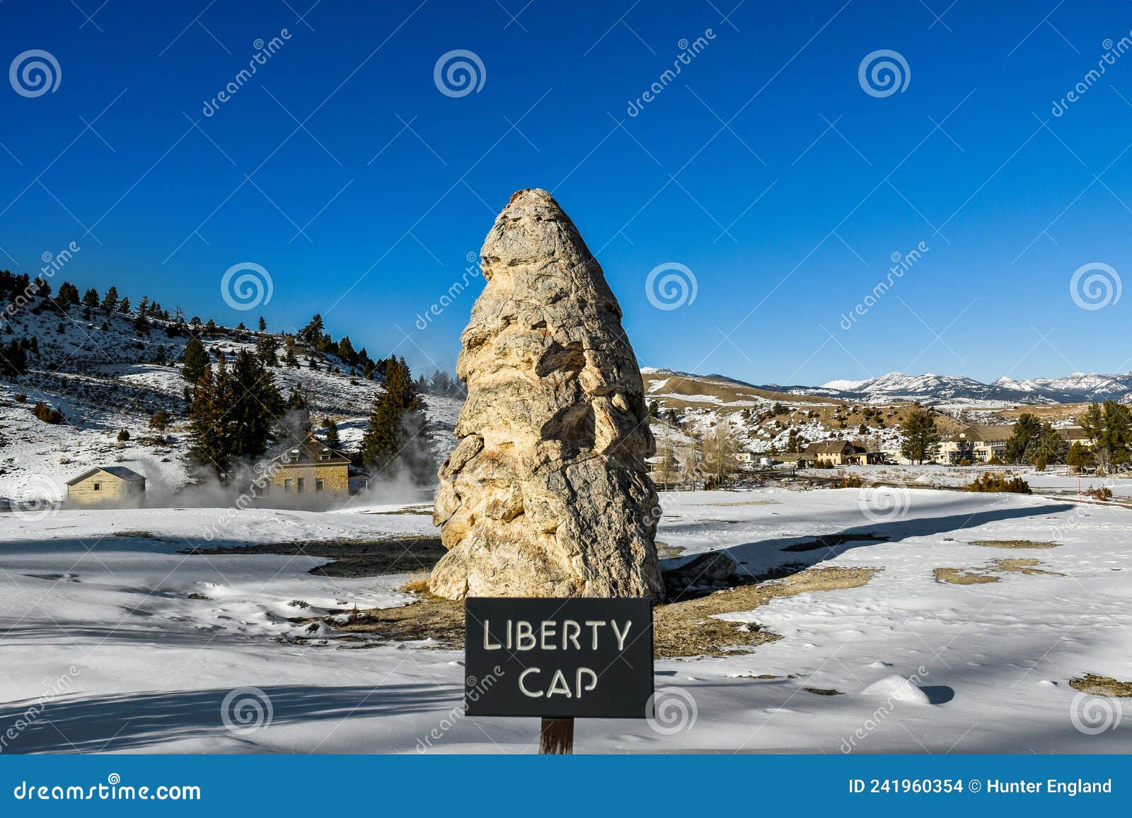 Liberty cap stock photo. Image of park, yellowstone - 241960354