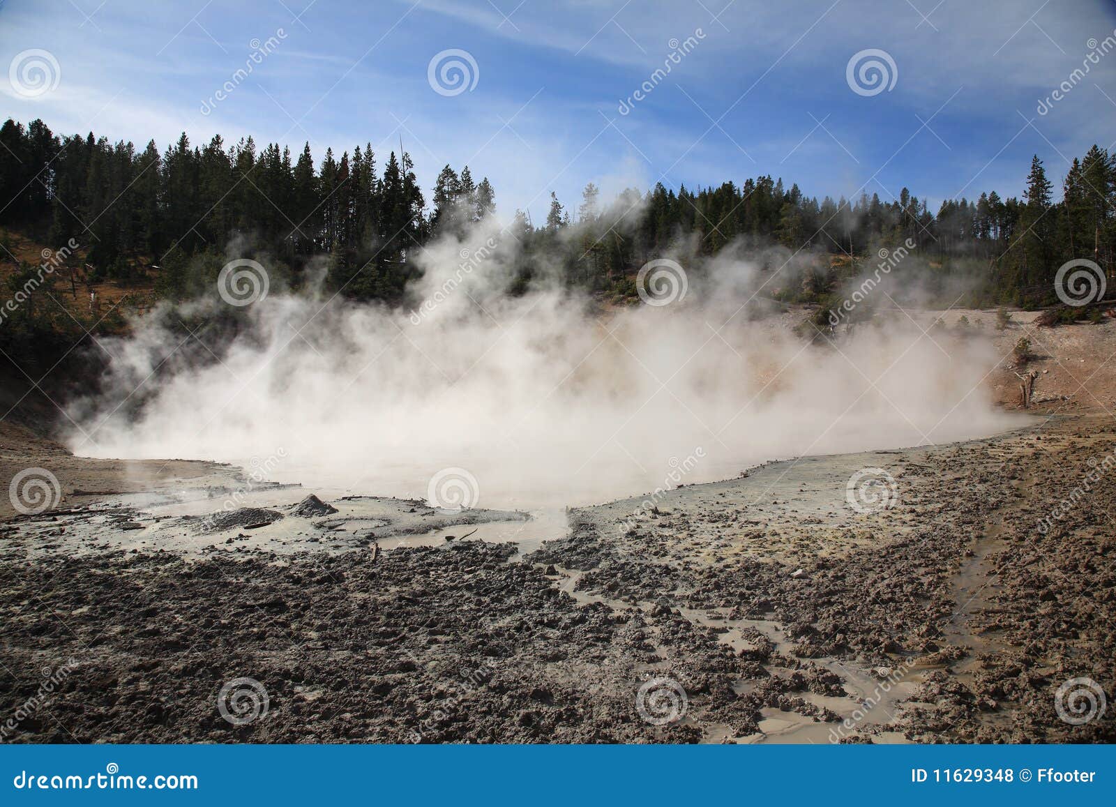 Yellowstone National Park - Mud Pots Stock Photo - Image of geologic ...