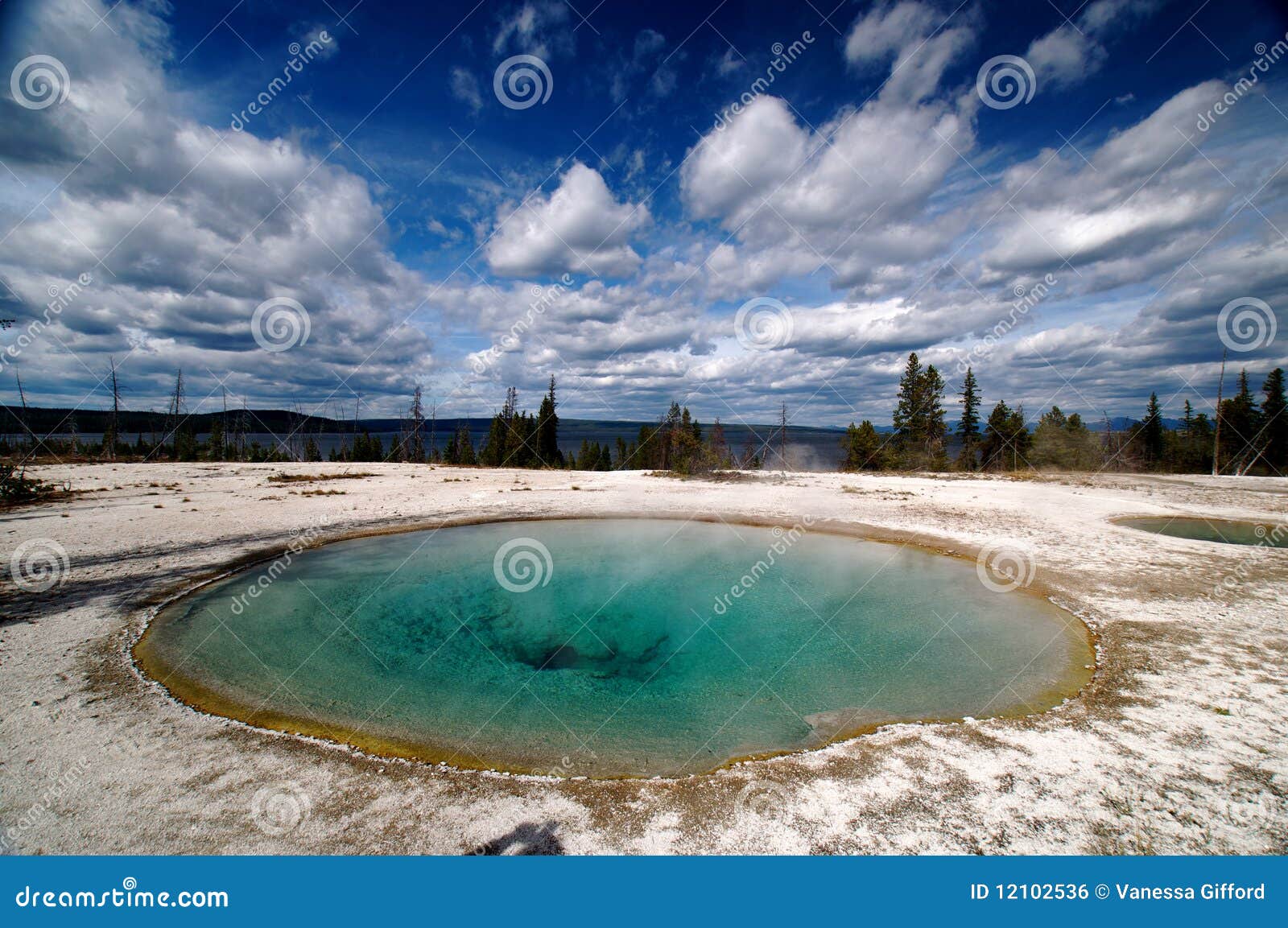 Yellowstone National Park Pond Stock Photo - Image of lake, park: 12102536