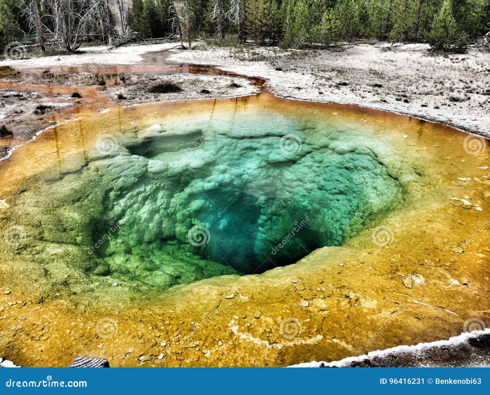 Yellowstone National Park Pools Stock Image - Image of arizona, water ...