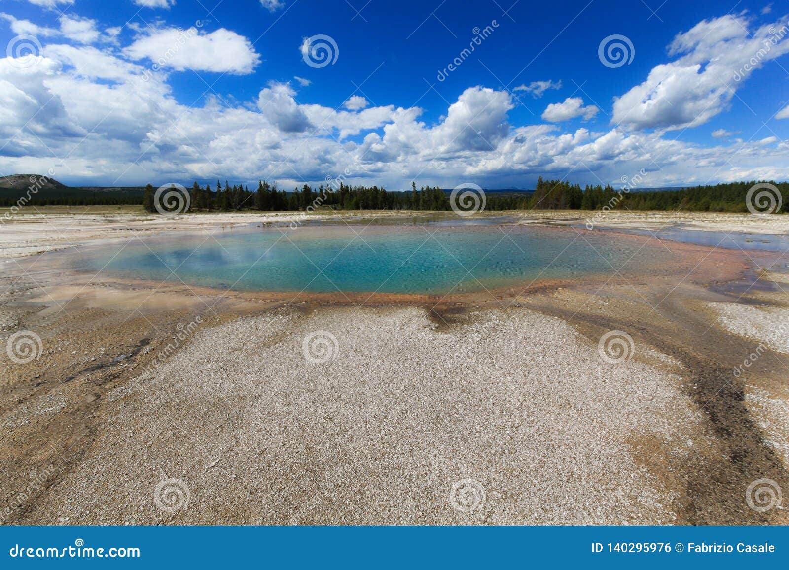 Yellowstone National Park - Turquoise Pool Stock Photo - Image of blue ...