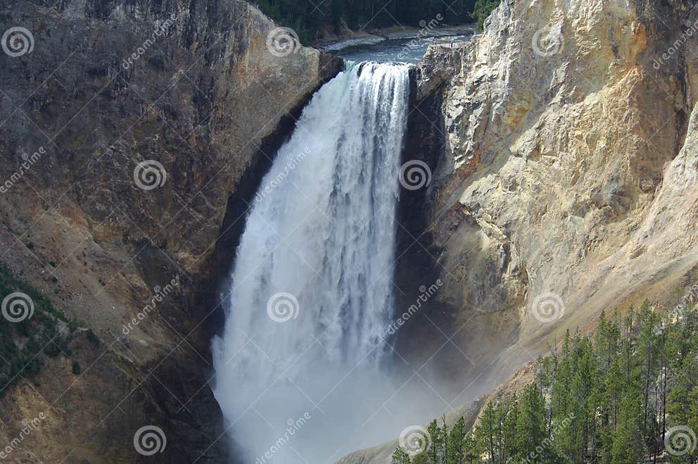 Yellowstone National Park Waterfall Stock Photo - Image of chute ...