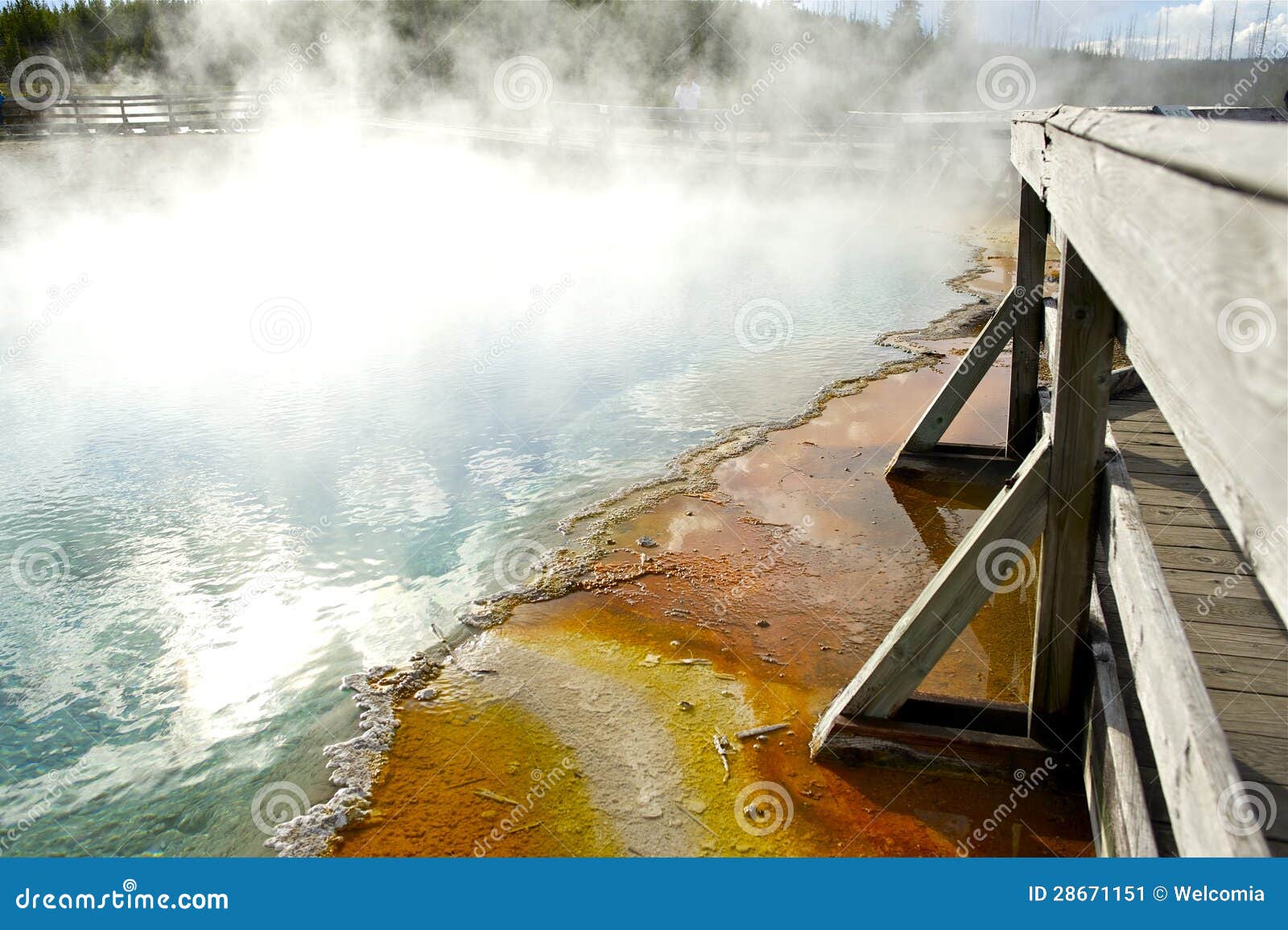 Yellowstone Steaming Pool stock image. Image of formations - 28671151