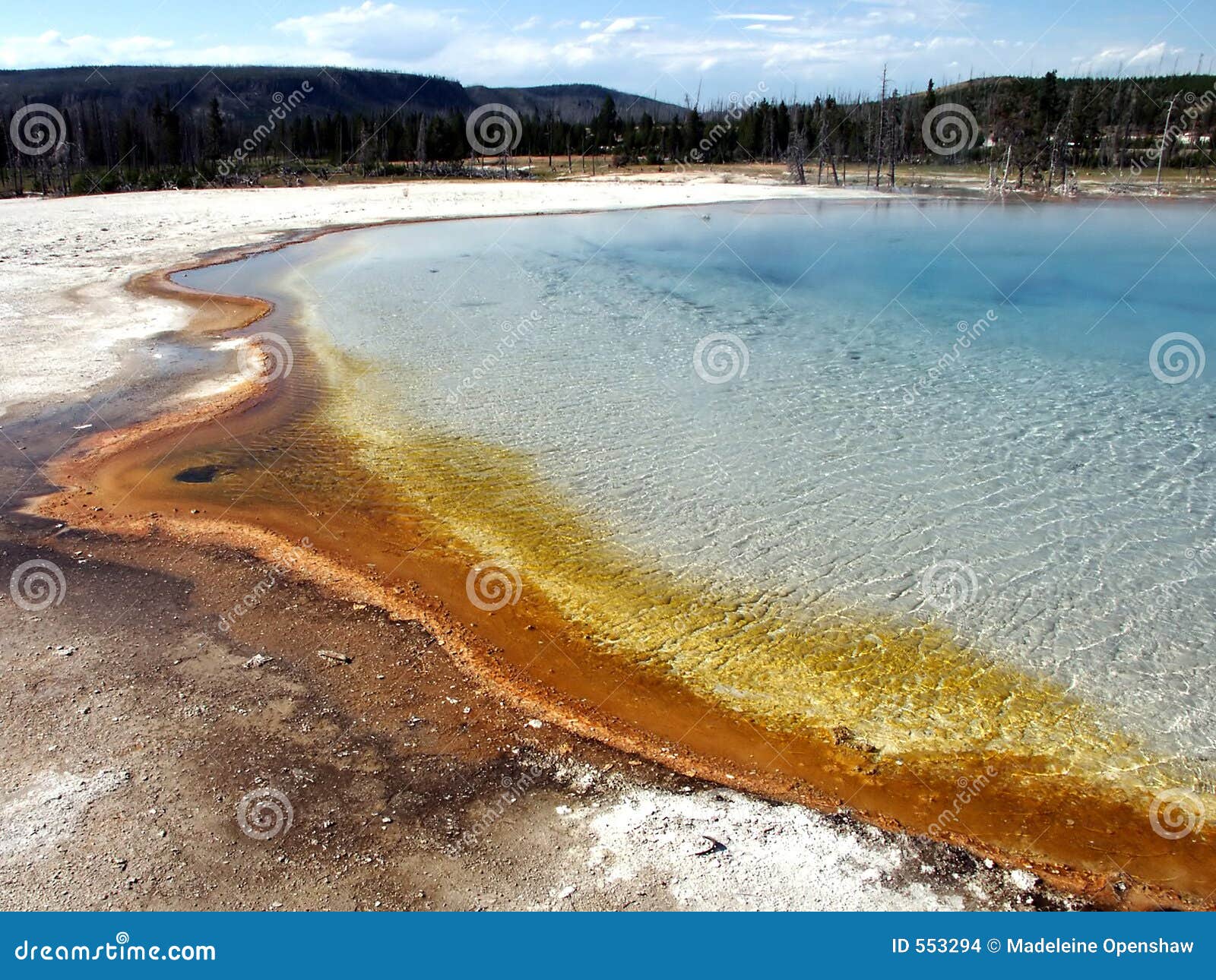 Yellowstone Sunset Lake stock photo. Image of intense, lake - 553294