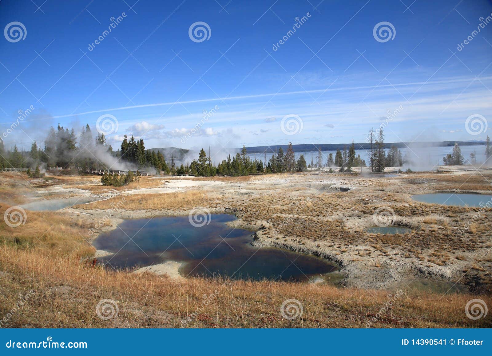 Yellowstone - West Thumb Geyser Basin Stock Image - Image of colors ...