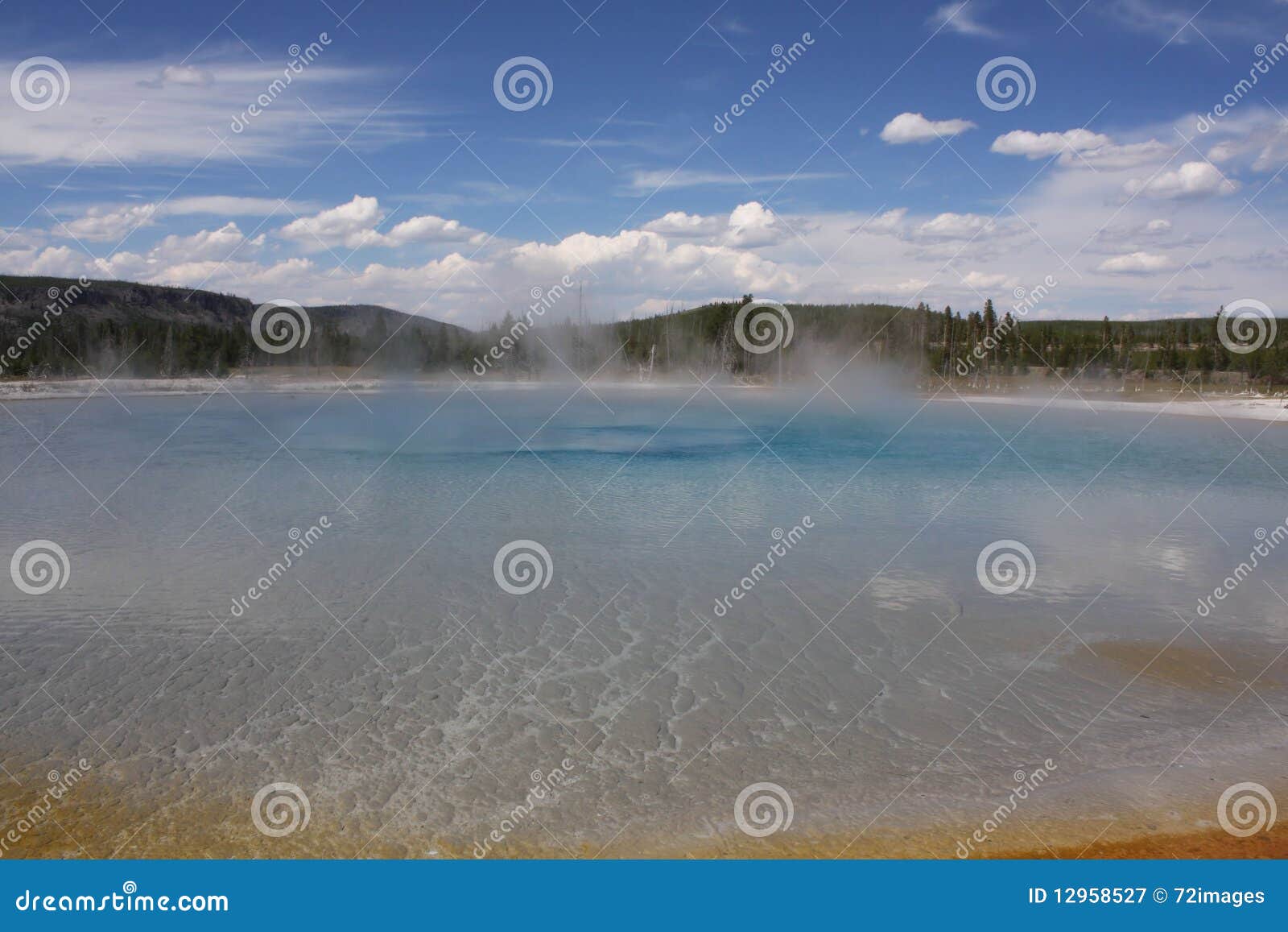 Yellowstone, WY Mineral Pool Stock Image - Image of outdoors, canyon ...