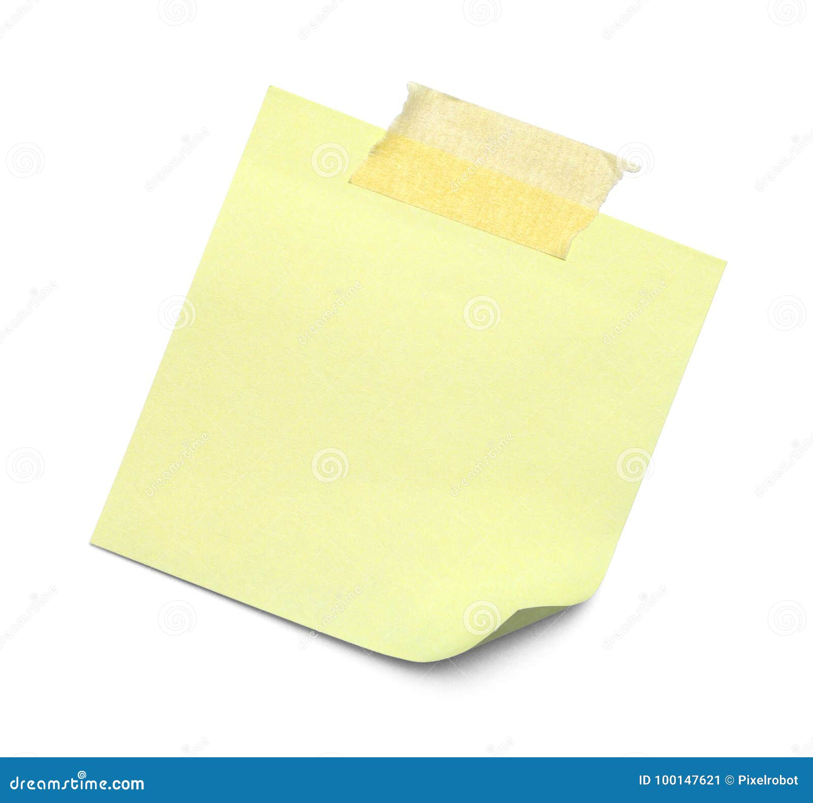 Sticky Note with Tape stock image. Image of sticky, label - 100147621