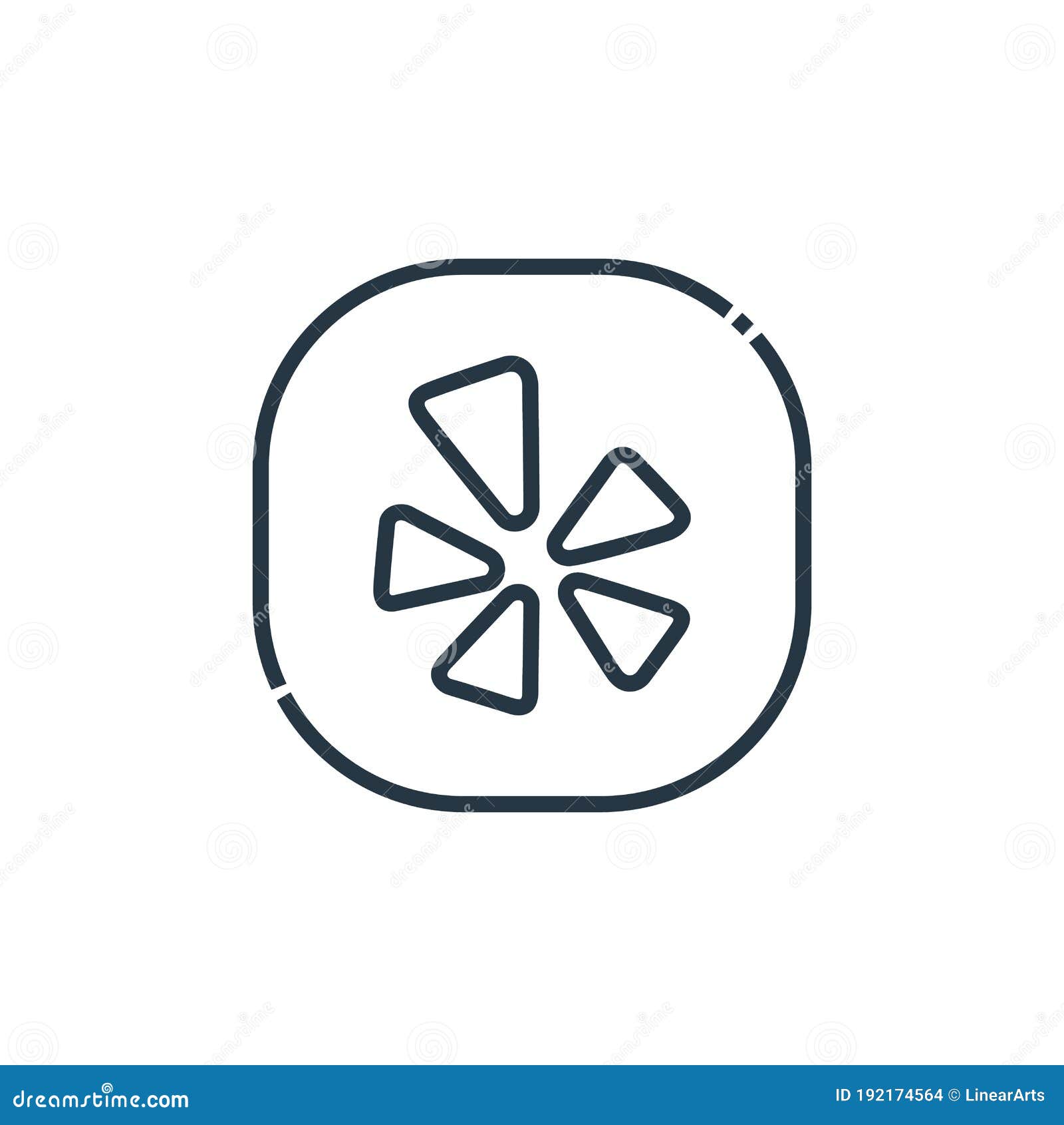 Yelp Icon Vector from Social Media Logos Concept. Thin Line ...