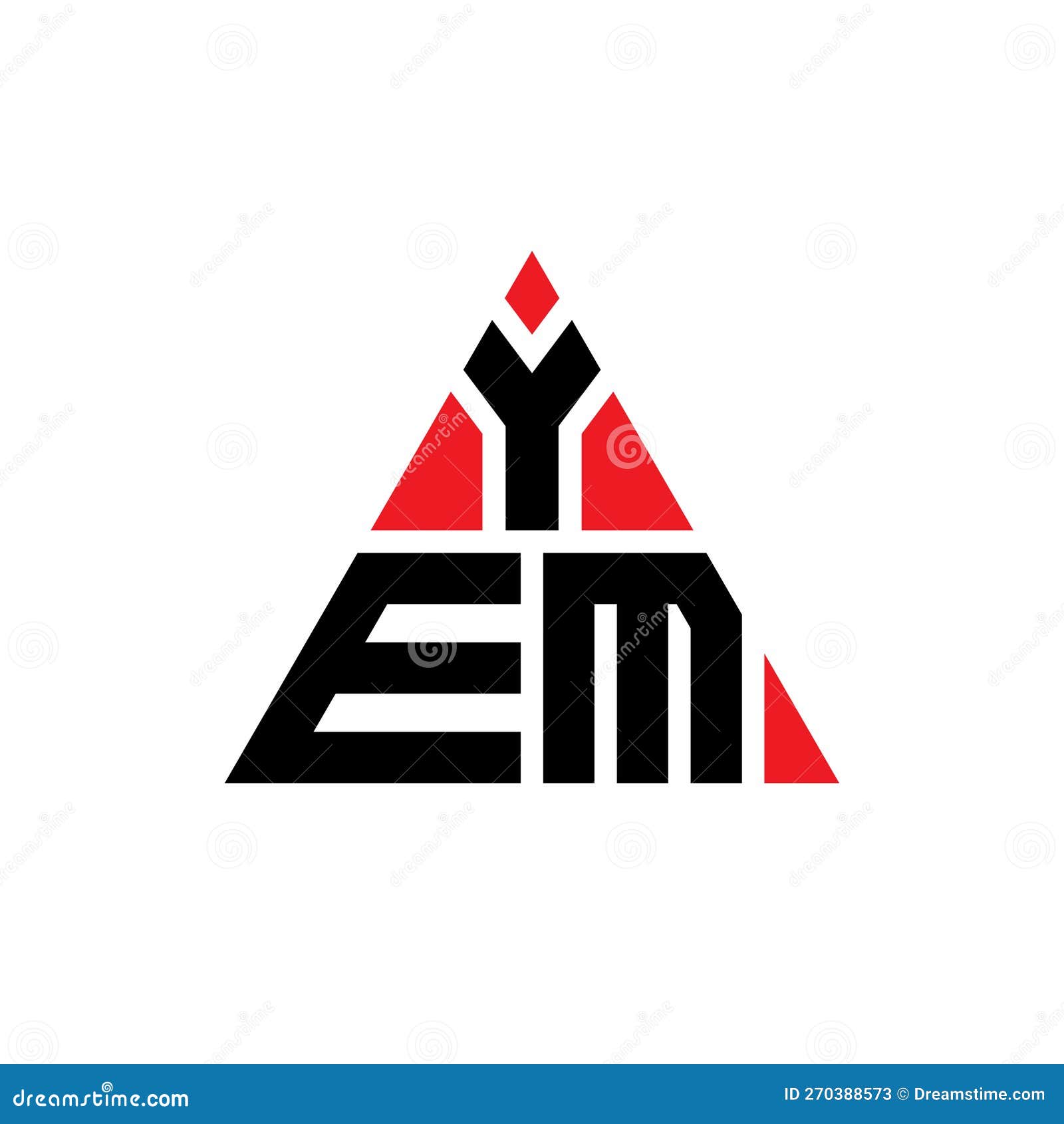 YEM Triangle Letter Logo Design with Triangle Shape. YEM Triangle Logo ...