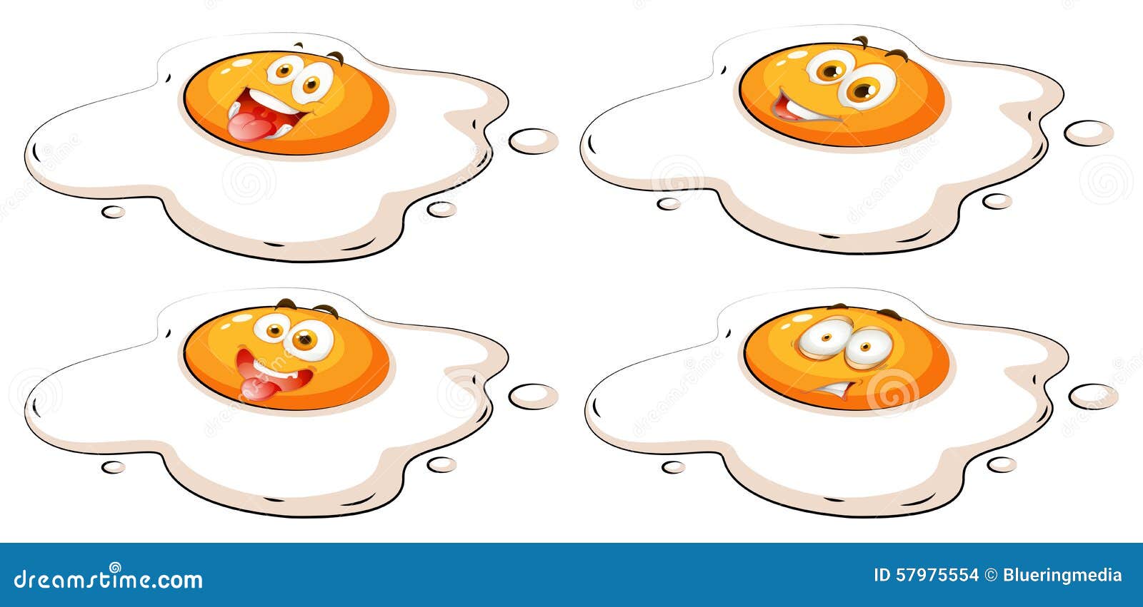 Yema De Huevo Con Las Caras Ilustración del Vector - Ilustración de ...