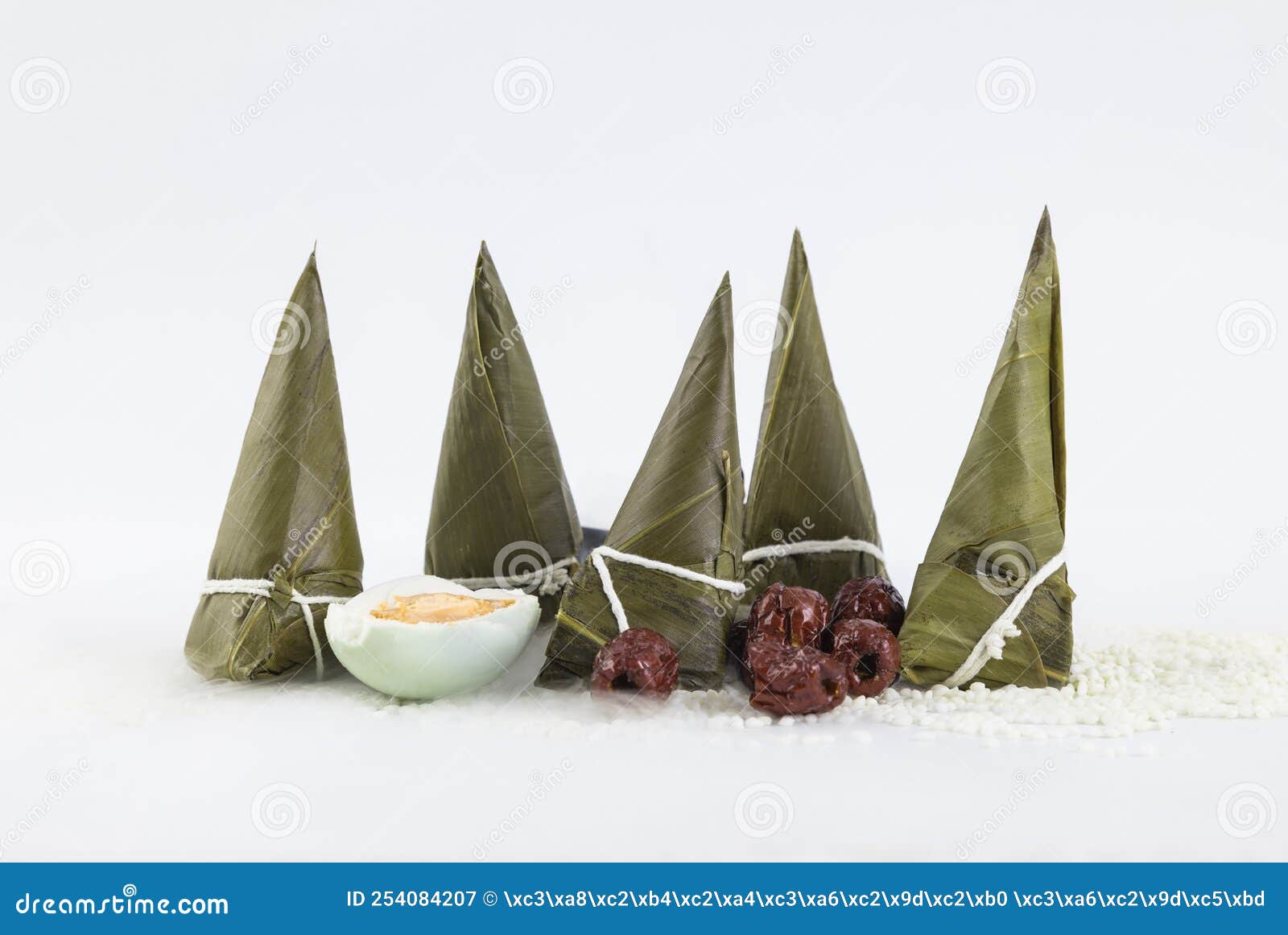 Yema De Huevo Salado Y Ricepudding De Comida China Tradicional Imagen ...