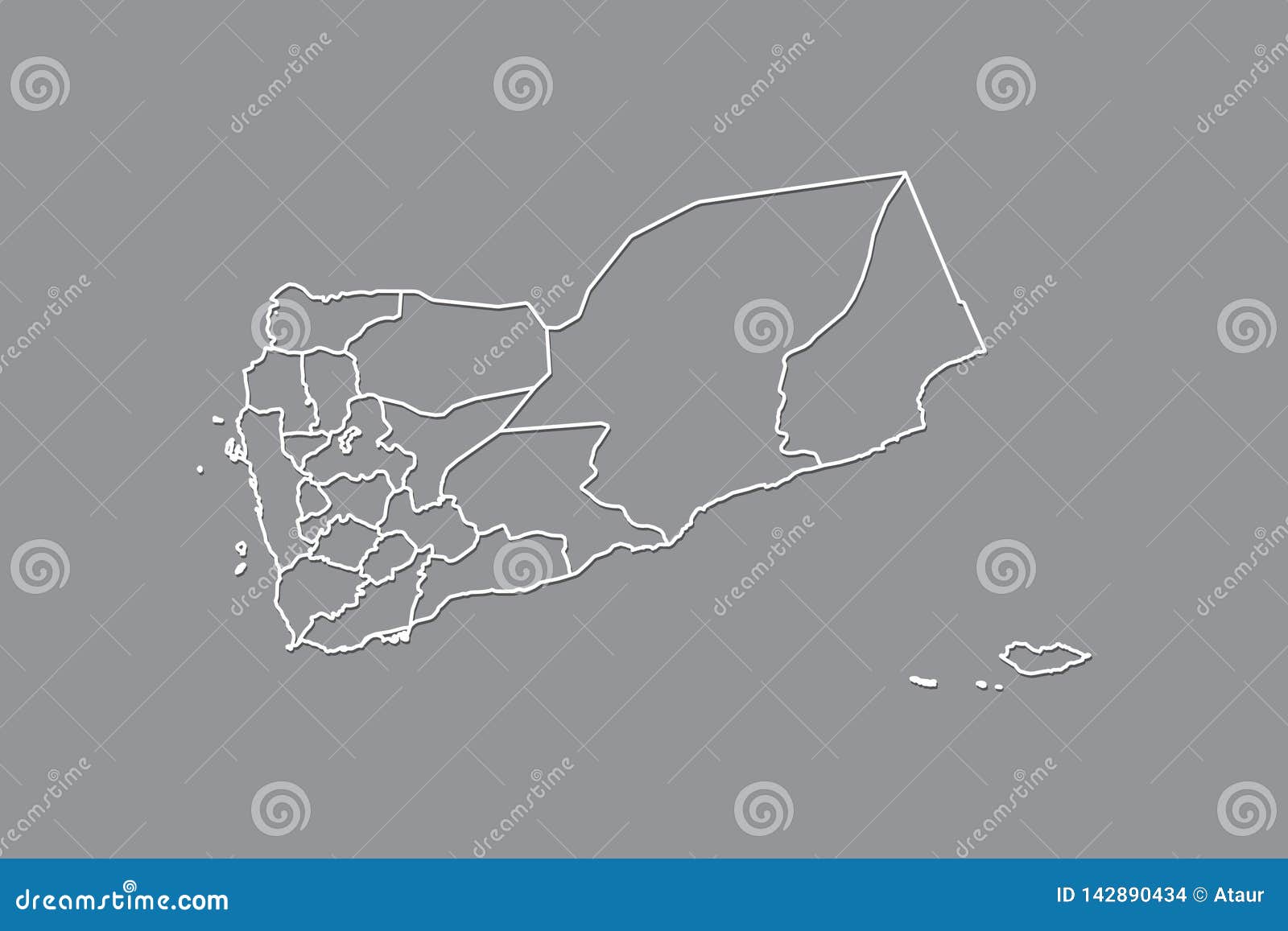 Yemen Map Vector Hexagonal Half Tone Pattern Isolated On Light ...