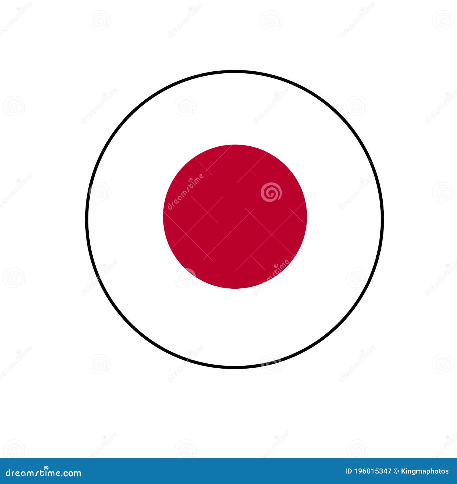 Japan Flag Rounded Icon on White Background Stock Vector - Illustration ...