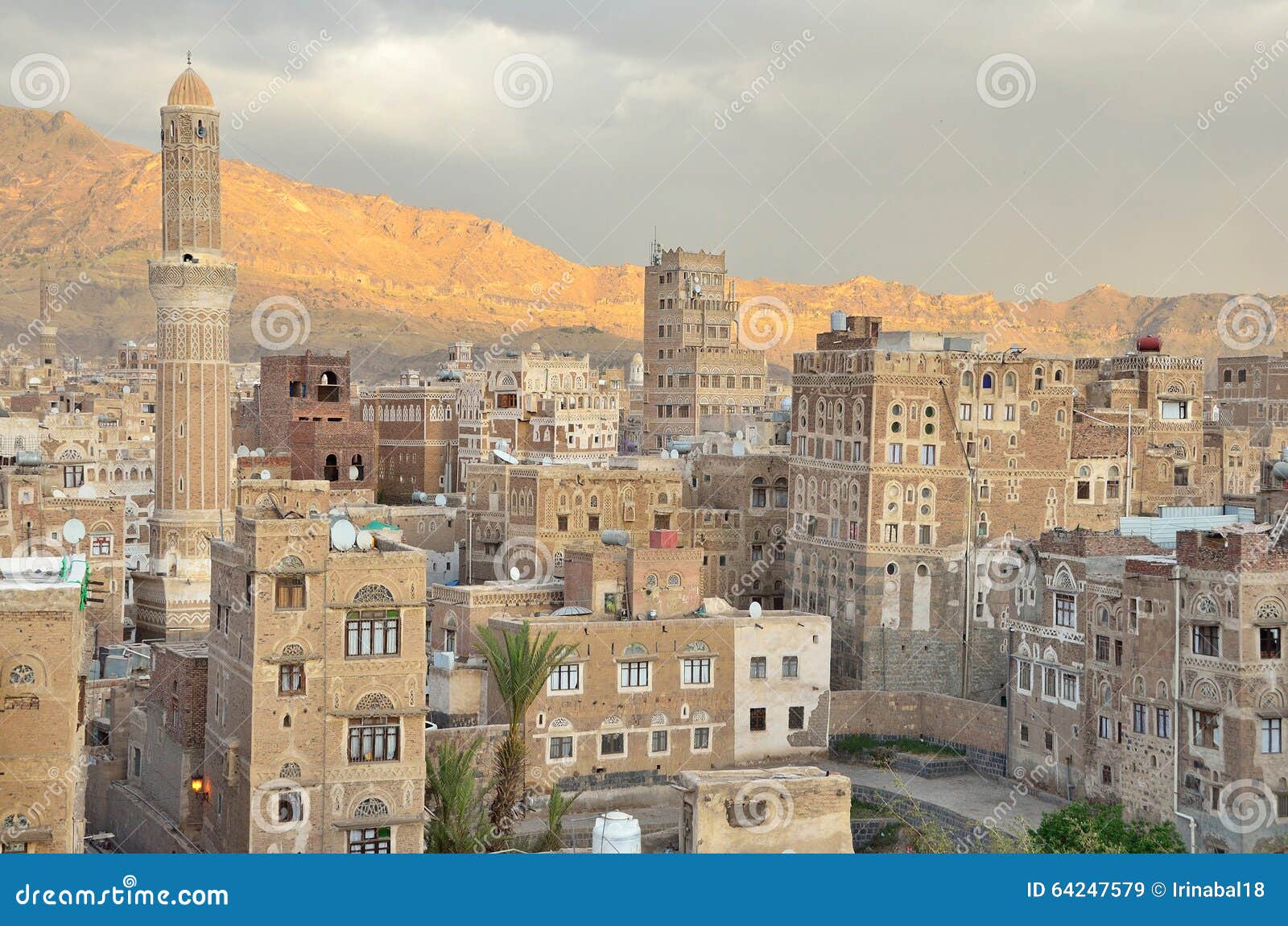Yemen, Historical Center of Sana a Stock Image - Image of yemen, town ...