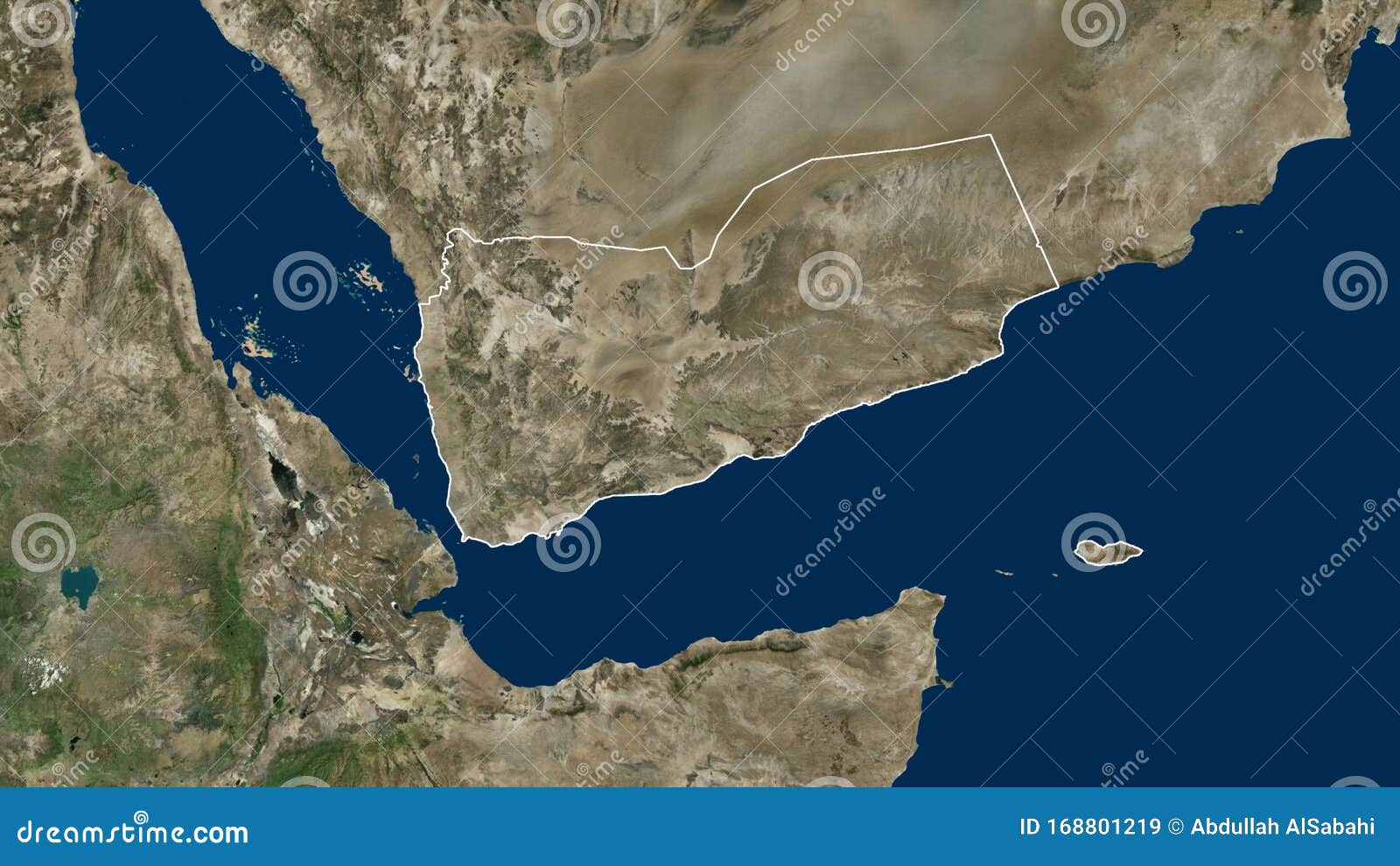 Yemen Map with Border 3D Rendering Stock Illustration - Illustration of ...
