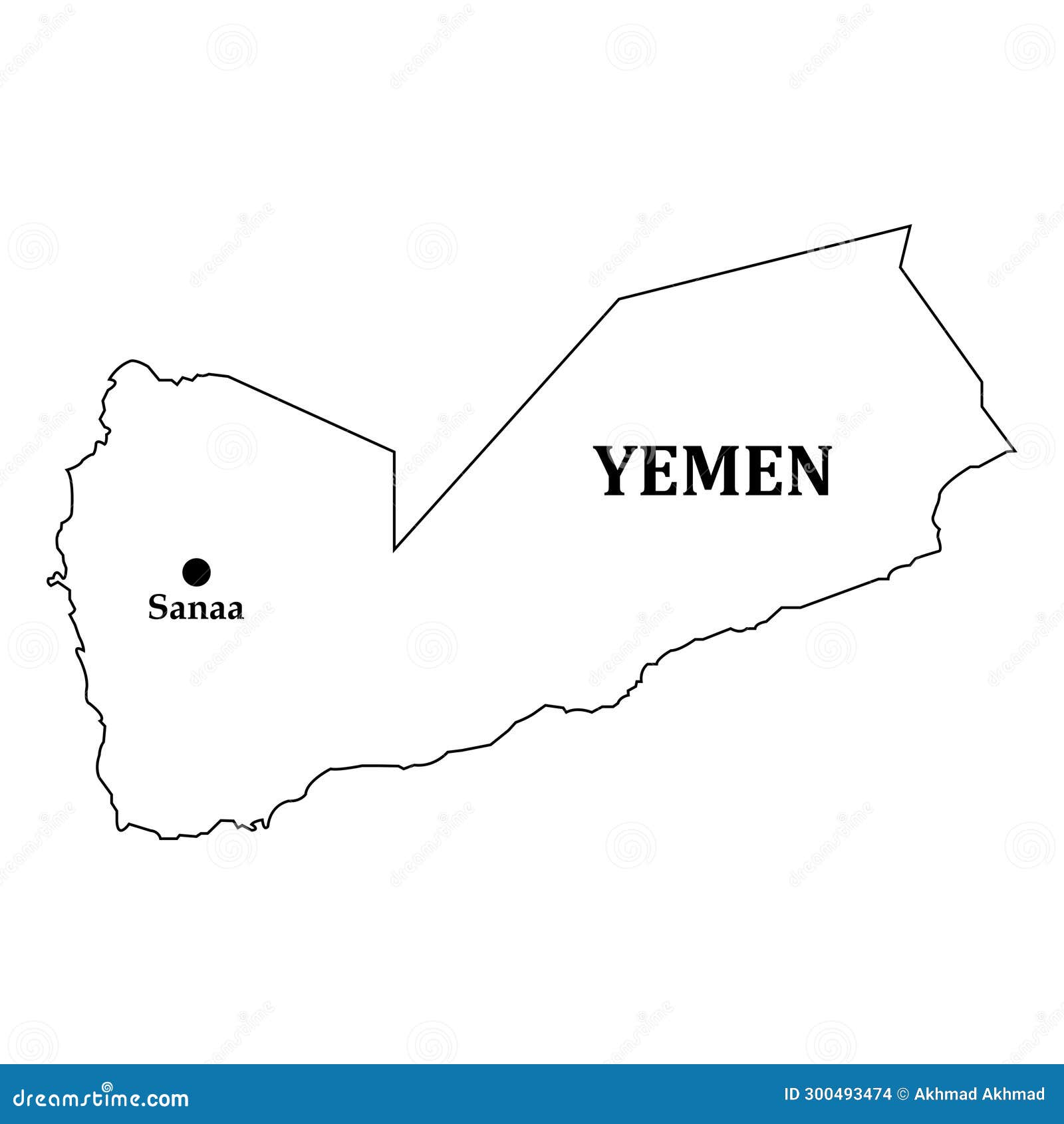 Yemen map icon stock vector. Illustration of yemen, border - 300493474