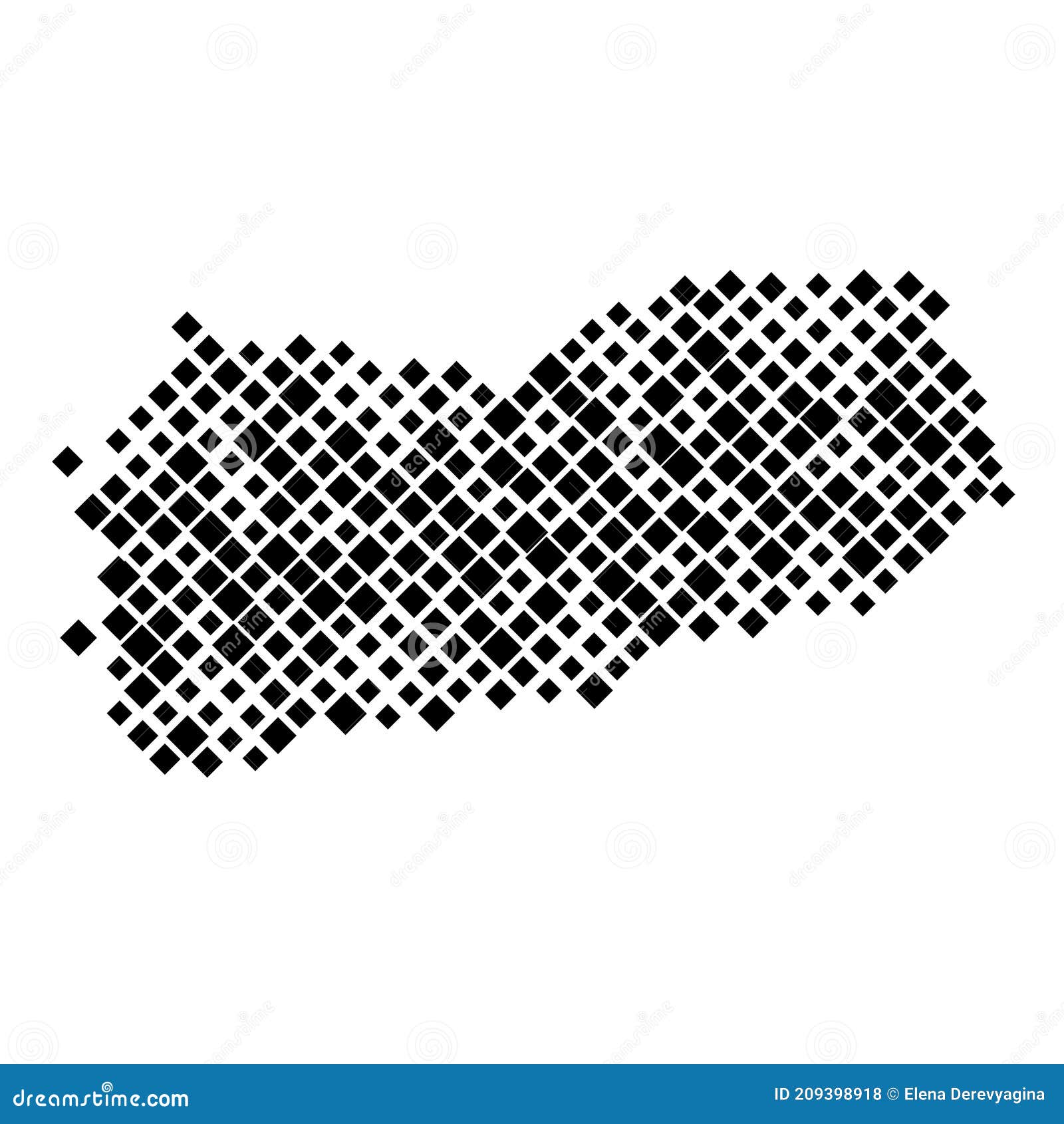 Yemen Map from Pattern of Black Rhombuses of Different Sizes. Vector ...