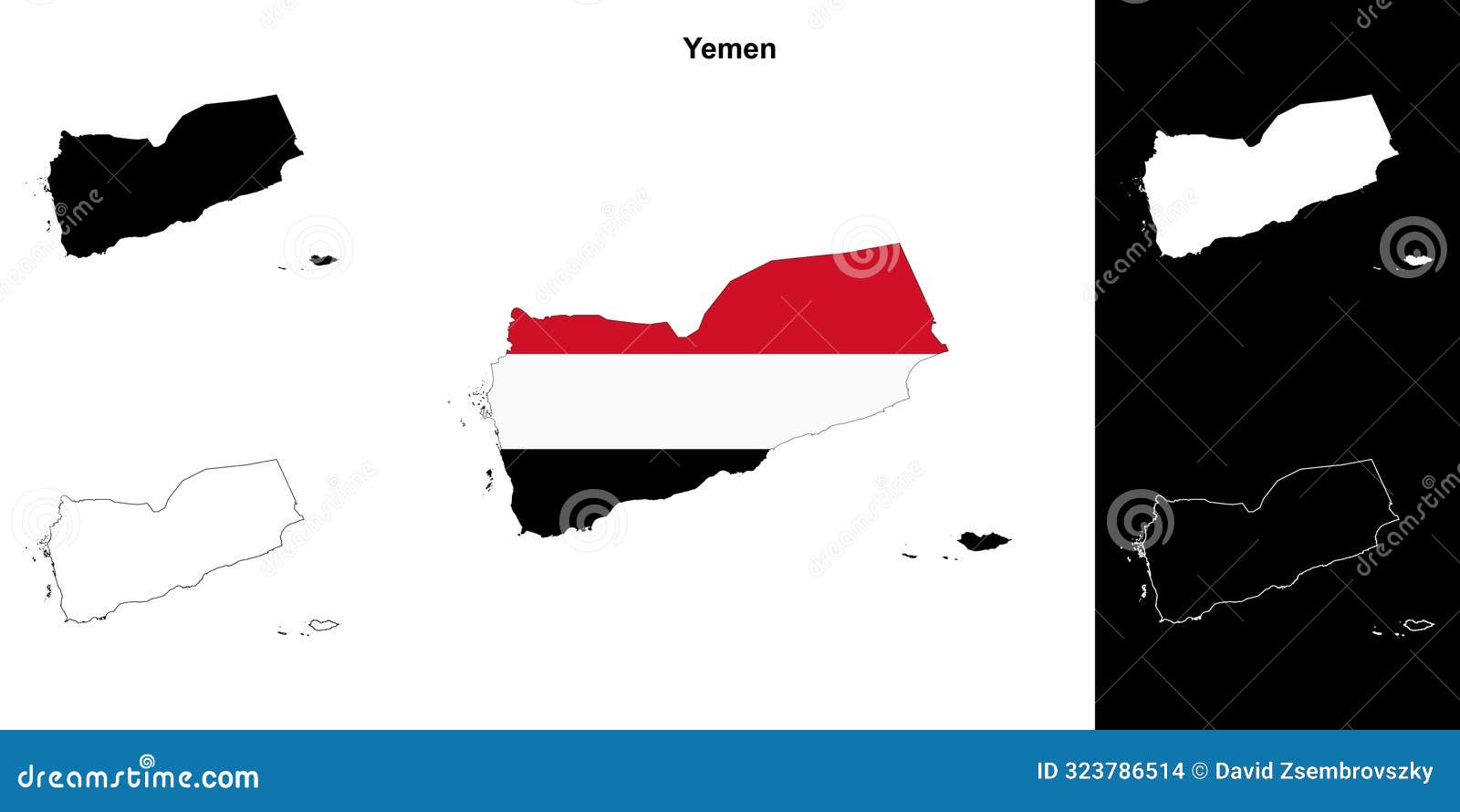 Yemen outline map stock illustration. Illustration of empty - 323786514