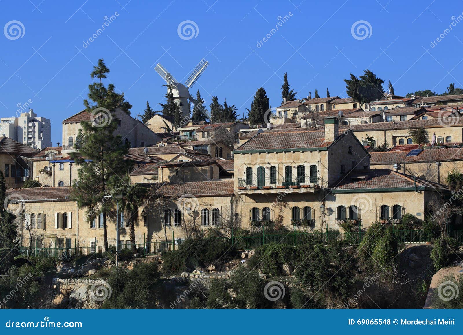 Yemin Moshe, Jerusalem stock photo. Image of landscape - 69065548