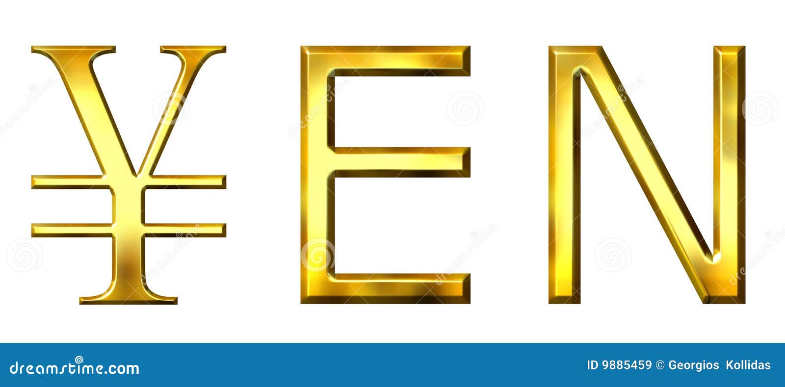 Yen stock illustration. Illustration of conceptual, gold - 9885459