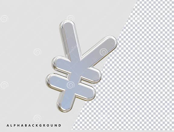Yen Currency Icon Vector Illustration Element 3d Rendering Transparent ...
