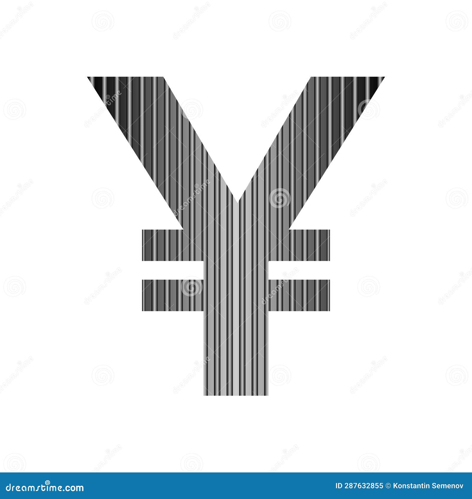 Yen icon on white stock illustration. Illustration of sign - 287632855