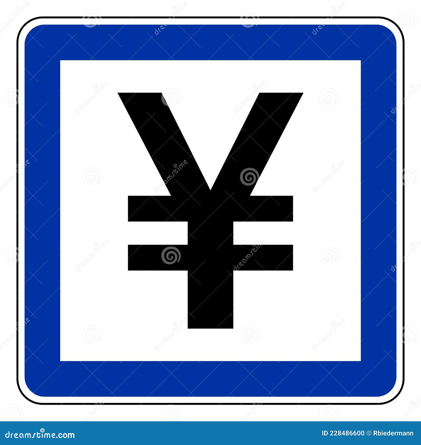 Yen and road sign stock vector. Illustration of information - 228486600