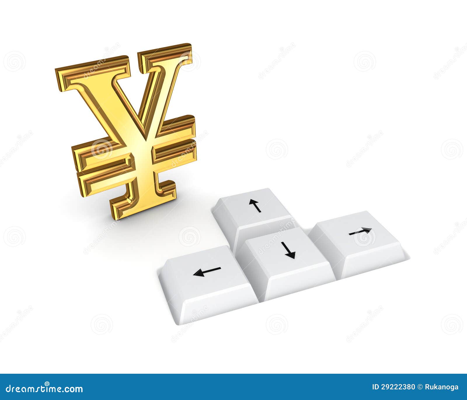 Yen Sign and Keyboard Buttons. Stock Illustration - Illustration of ...