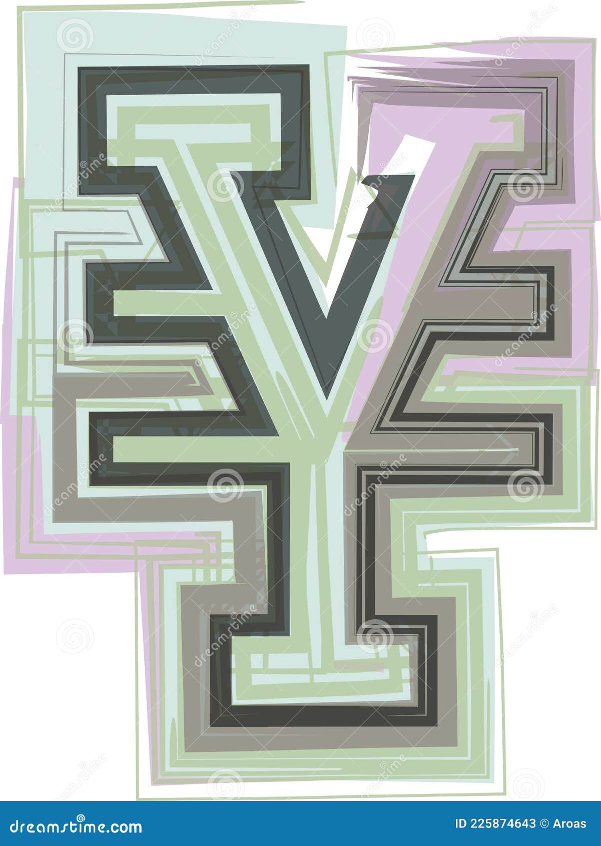 Yen Symbol Line Logo Icon Design Stock Vector - Illustration of japan ...