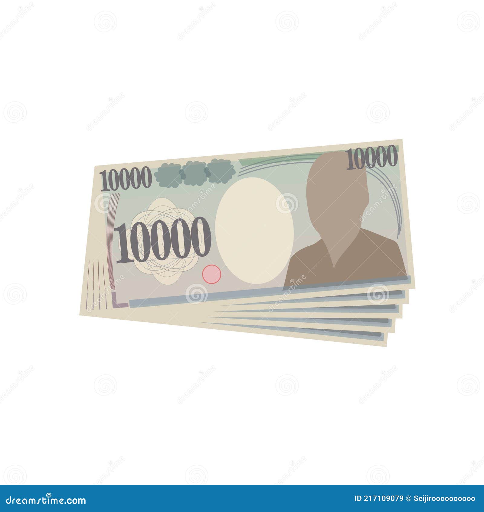 50,000 yen stock vector. Illustration of ayen, graphic - 217109079