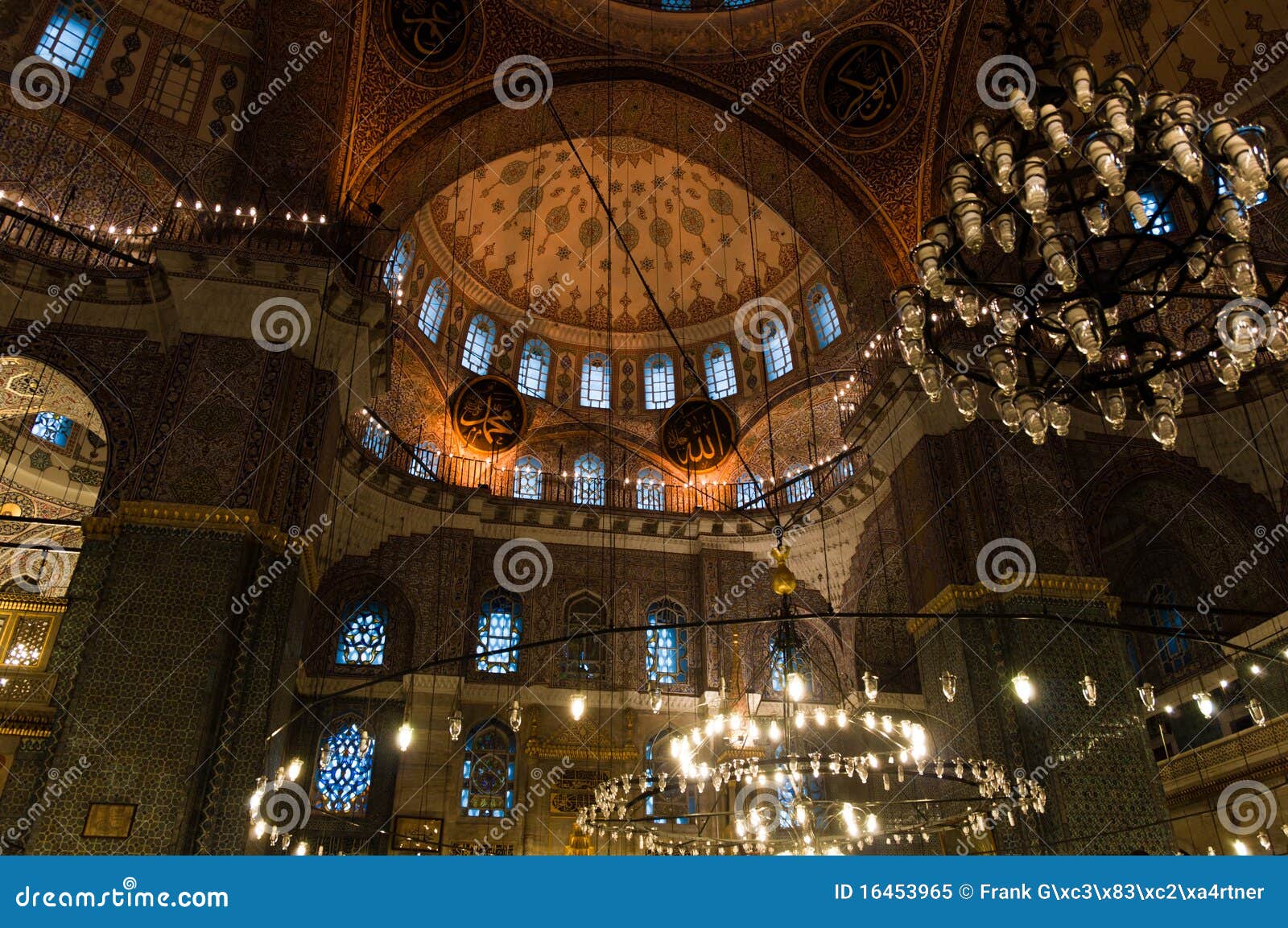 Yeni Camii Mosque, Istanbul, Turkey Stock Image - Image of blue, golden ...