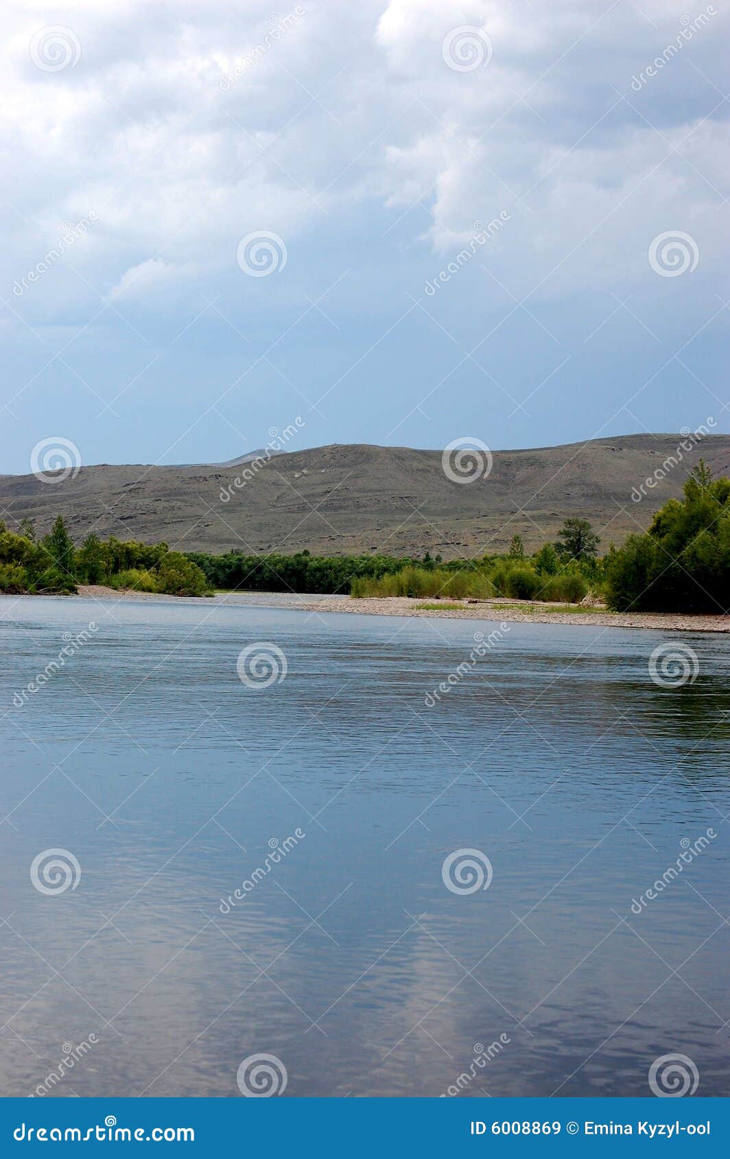 Yenisey River stock image. Image of mountains, outfall - 6008869