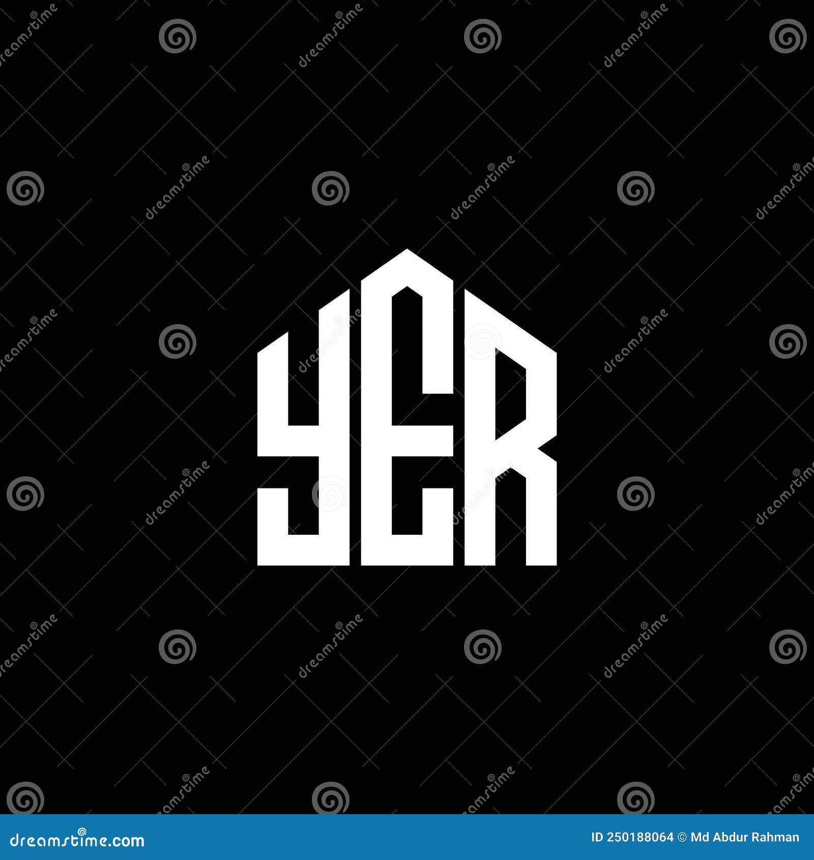 YER Letter Logo Design on BLACK Background. YER Creative Initials ...