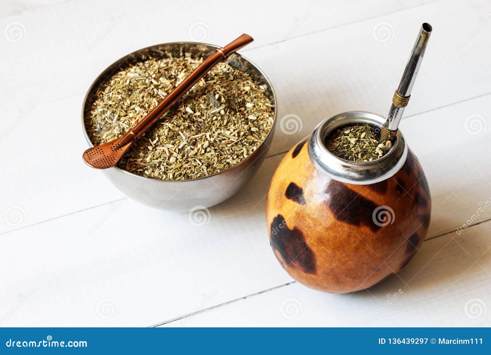 Yerba mate drink stock image. Image of leaf, calabash - 136439297
