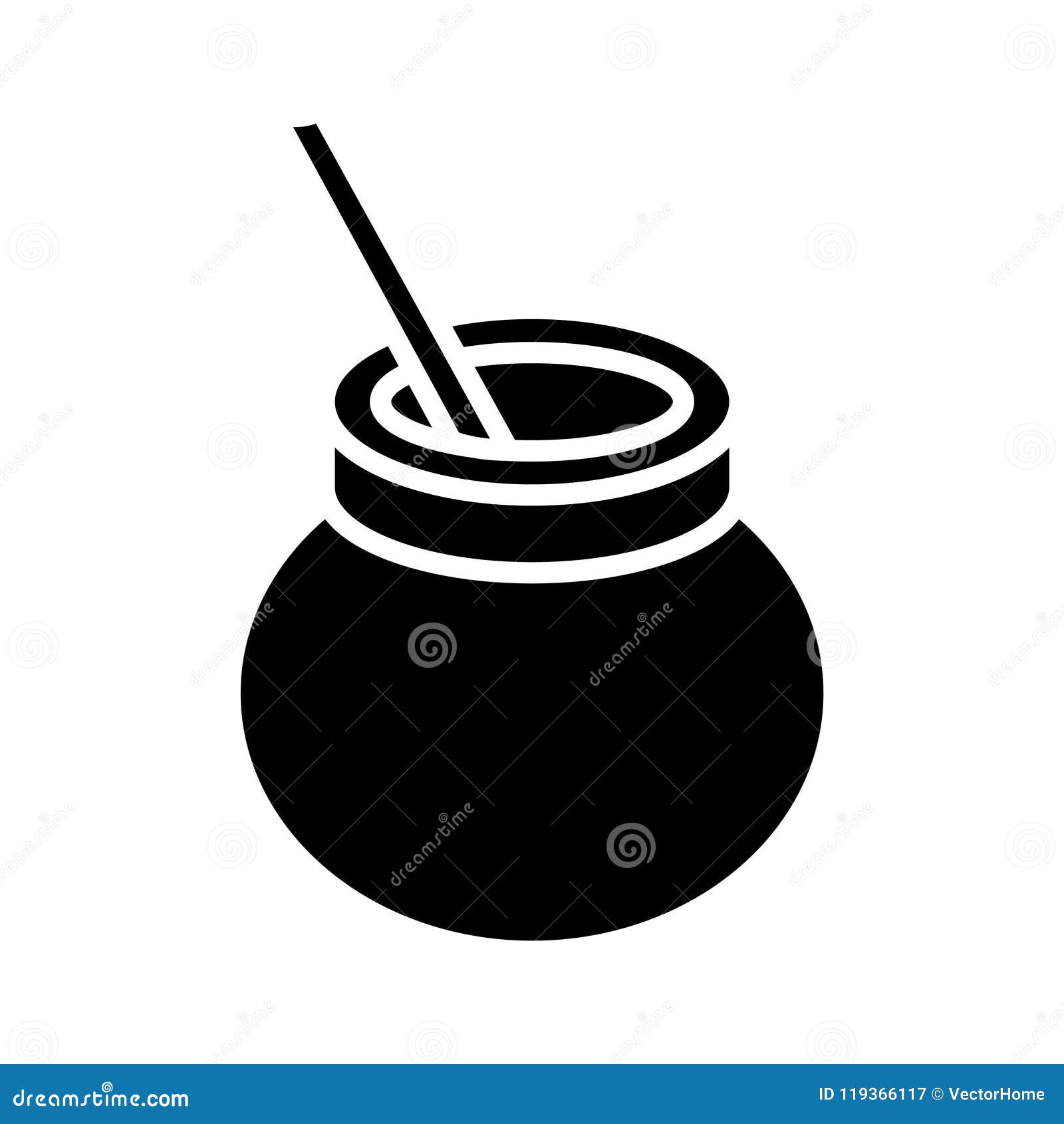Yerba Mate Icon, Vector Illustration Stock Vector - Illustration of ...