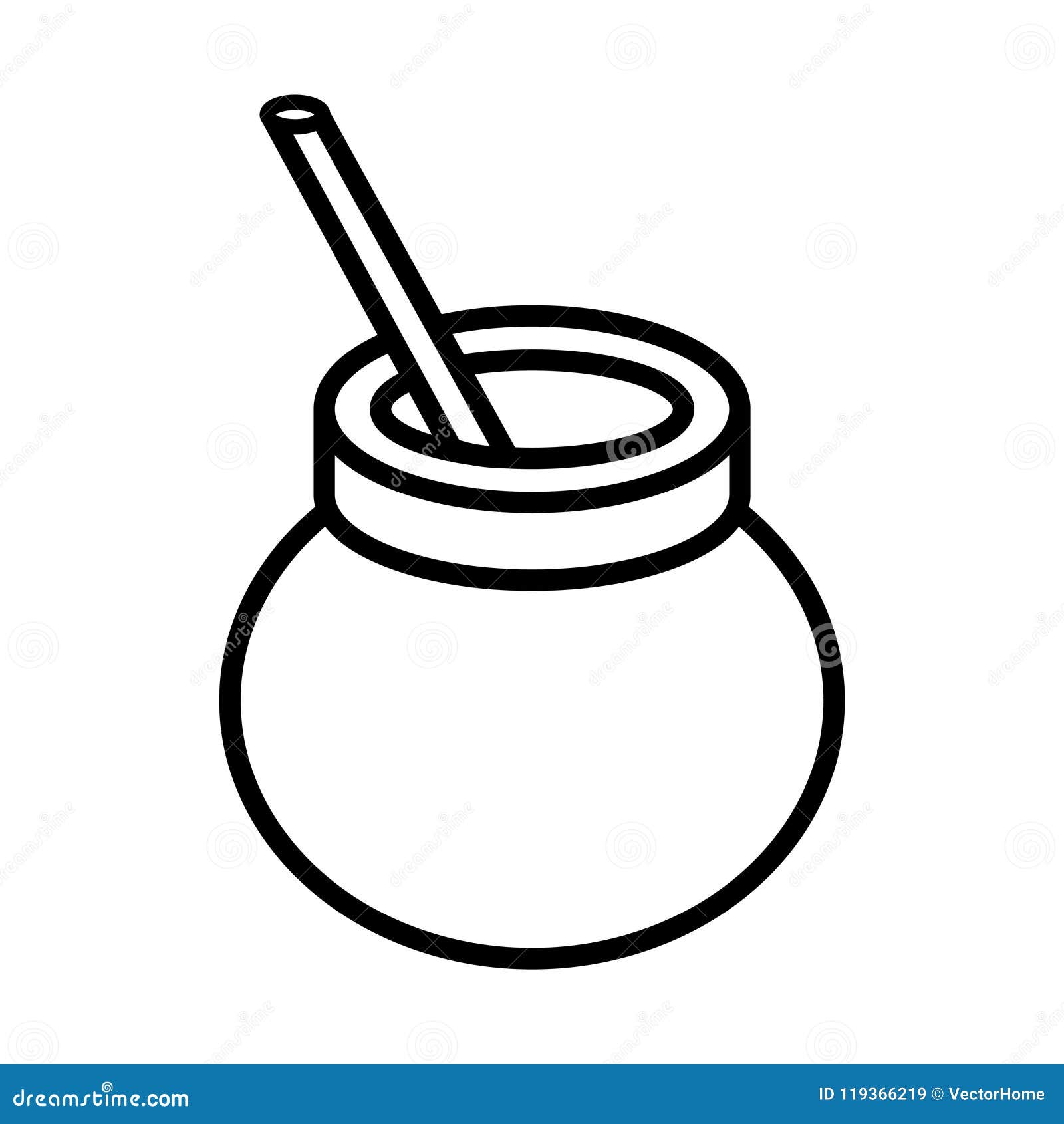 Yerba Mate Icon, Vector Illustration Stock Vector - Illustration of ...
